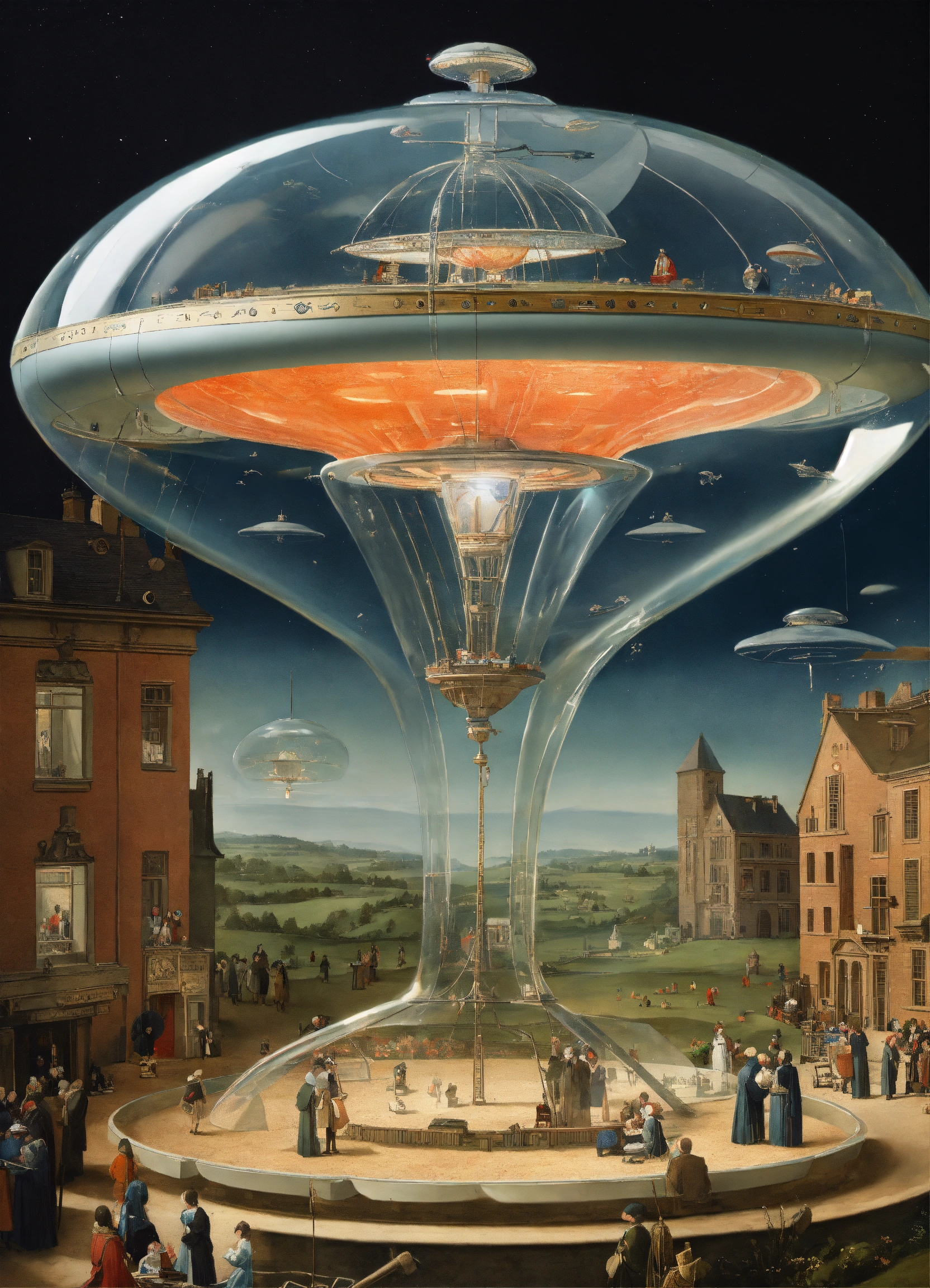 Lexica - A photorealistic close-up view from inside a giant transparent ...