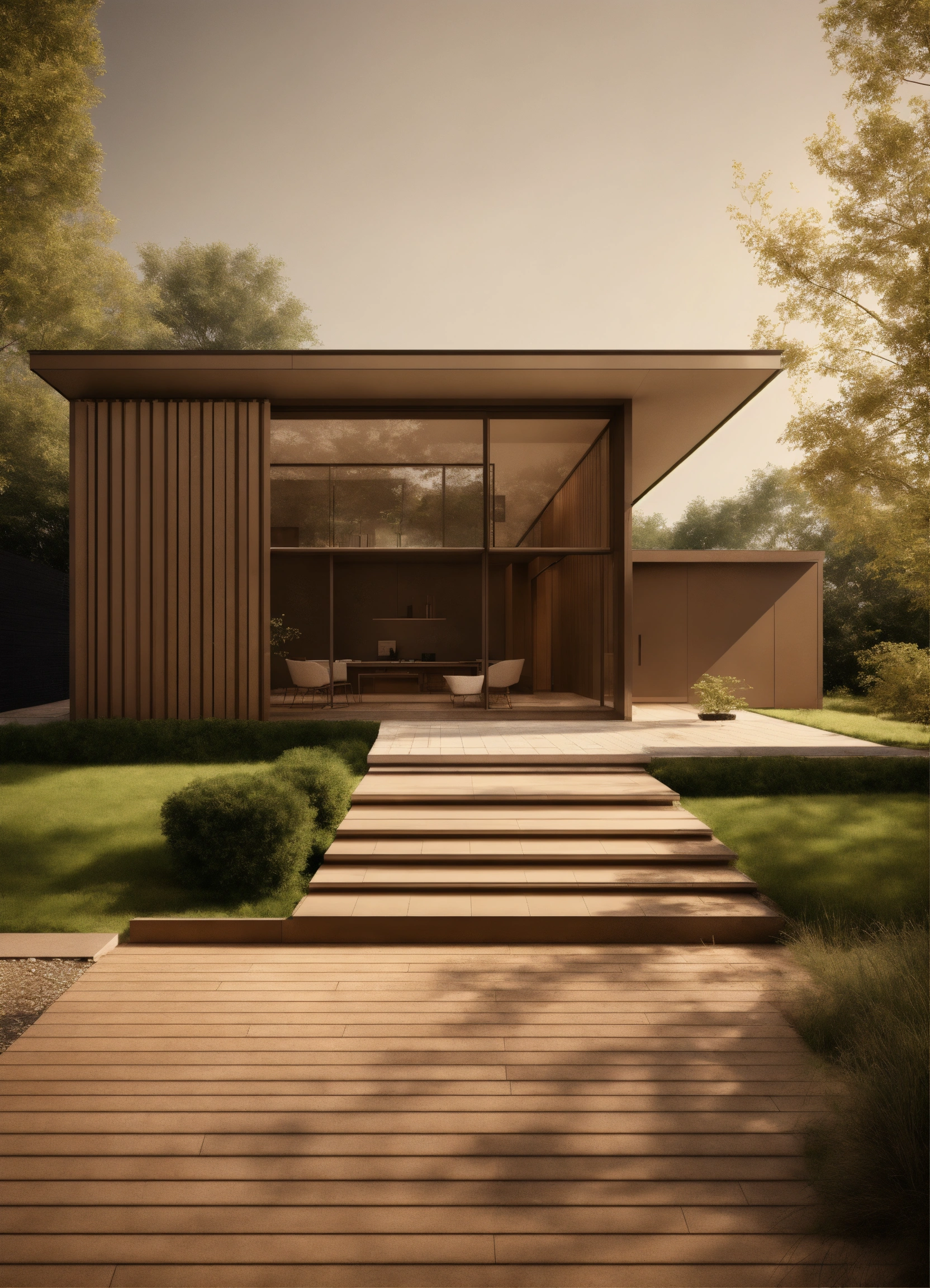 Lexica - Photorealistic technical drawing of modern minimalist one ...