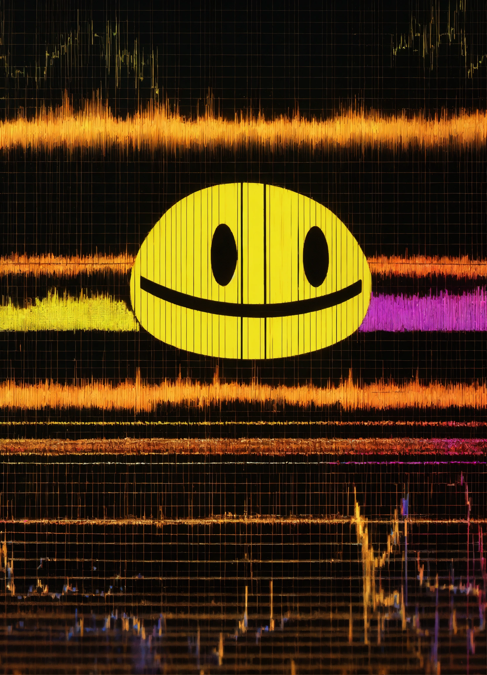 Lexica - Ace waveform on a big screen pixar, 8k, smiley face waveform,