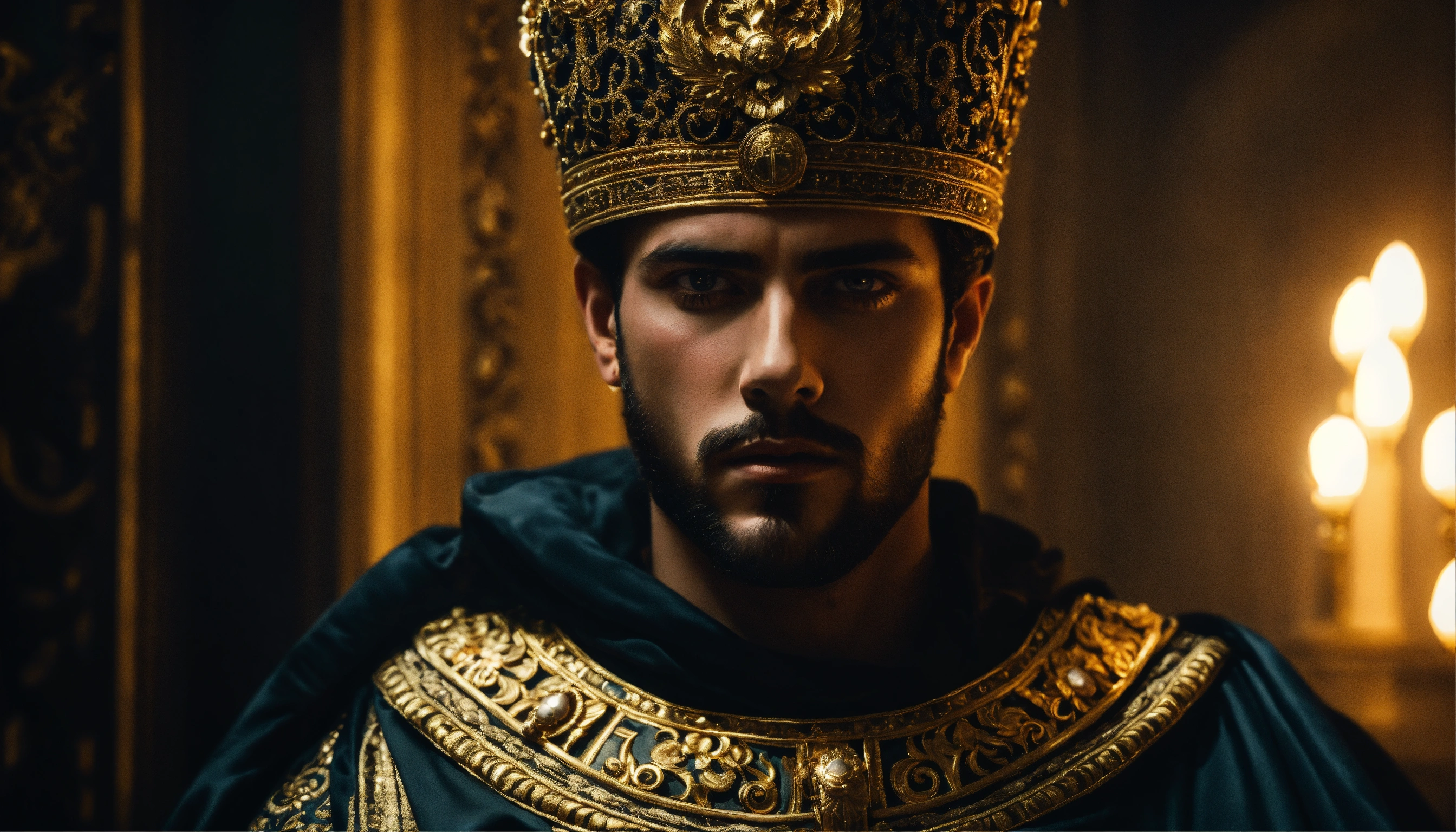 Lexica - Dark, mysterious and dramatic portrait of a young handsome ...