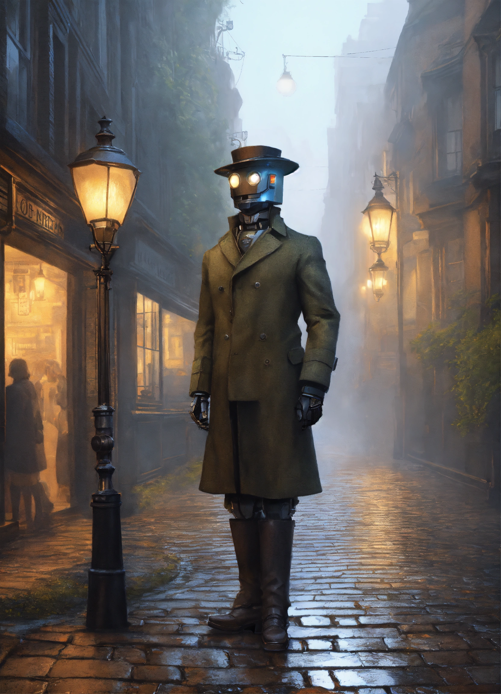 Lexica - Victorian futuristic robot android detective ,robotic suite ...