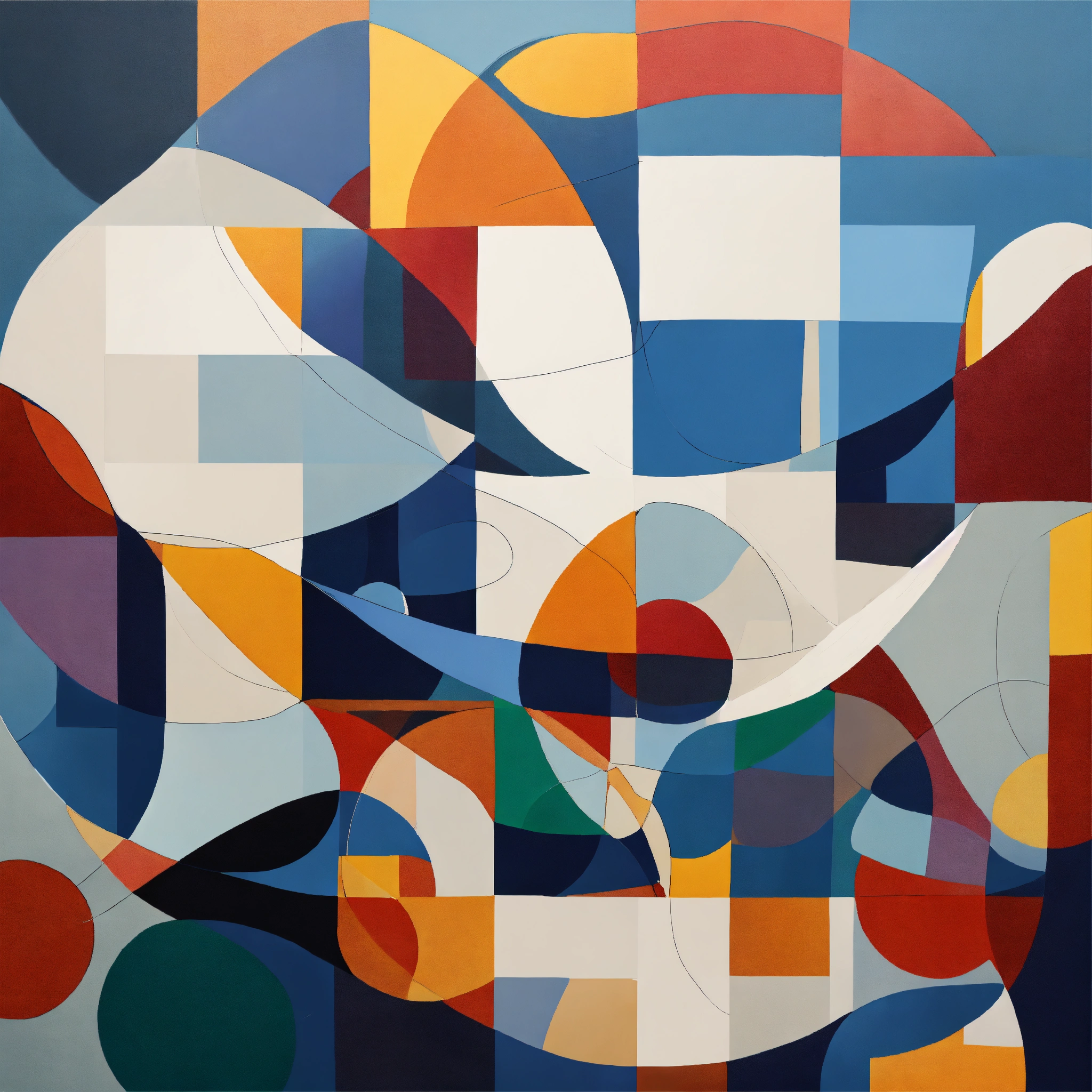 Lexica - Abstract art, fewer shapes, fewer colors, clean design, white ...