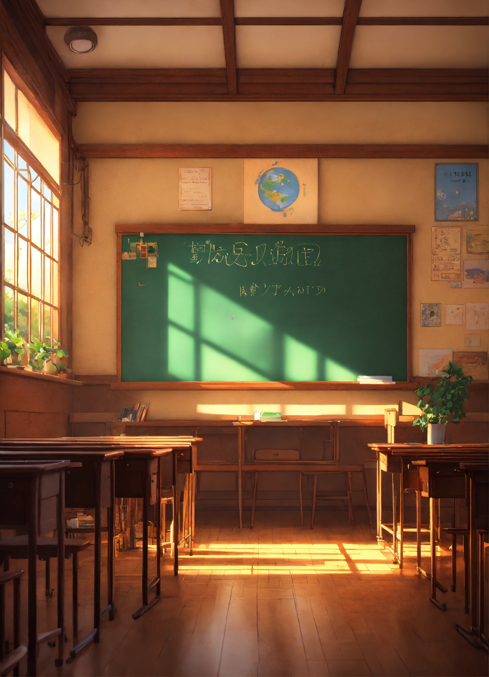 Lexica - School classroom,artstation, ghibli studio,4k, sharp , anime style