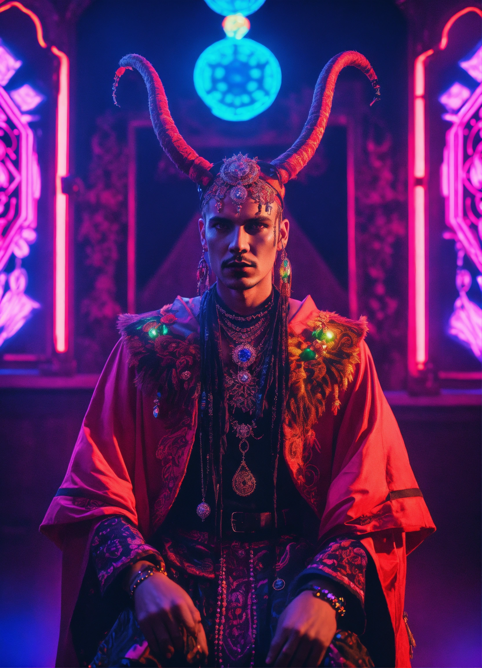 Lexica - I’m Photorealistic portrait of A gothic demon Shaman in folk ...