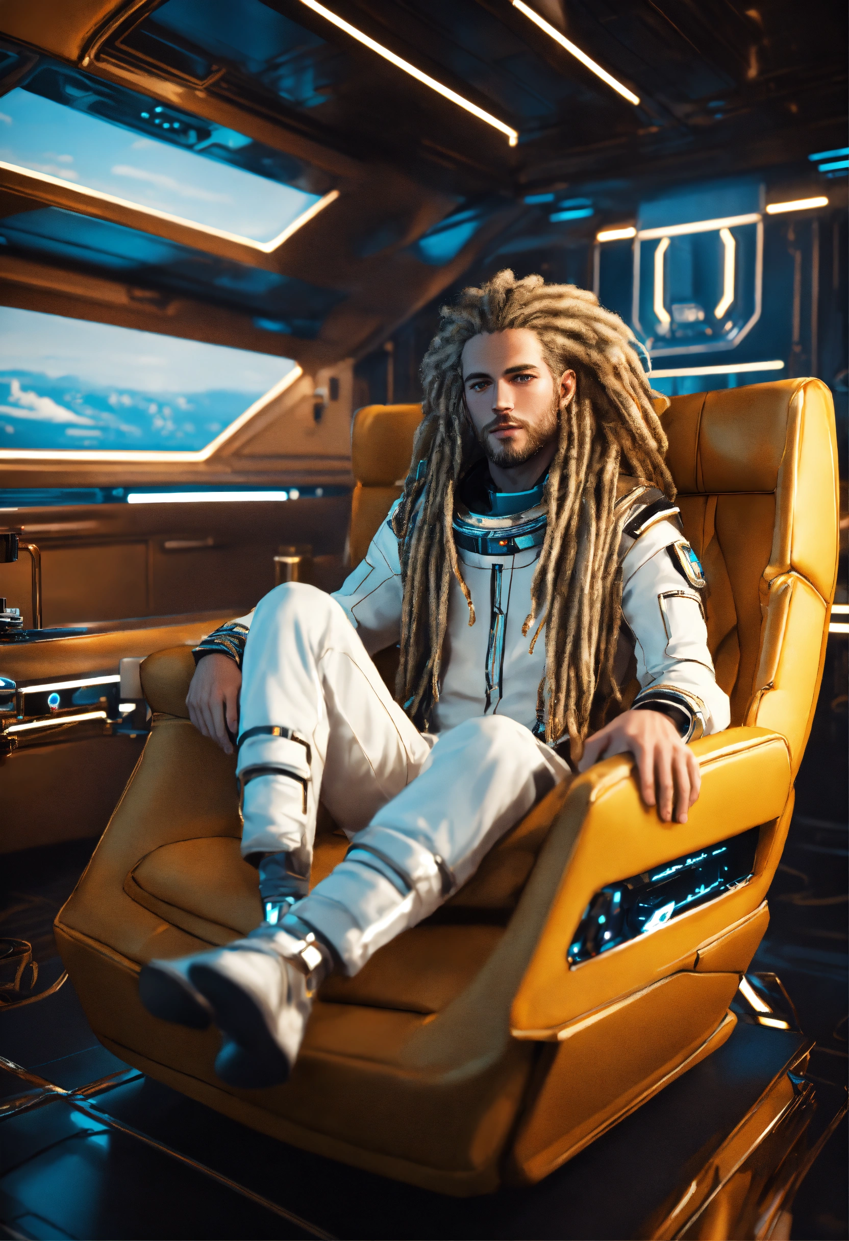 Lexica - Scruffy white guy with long blonde dreadlocks wearing ...