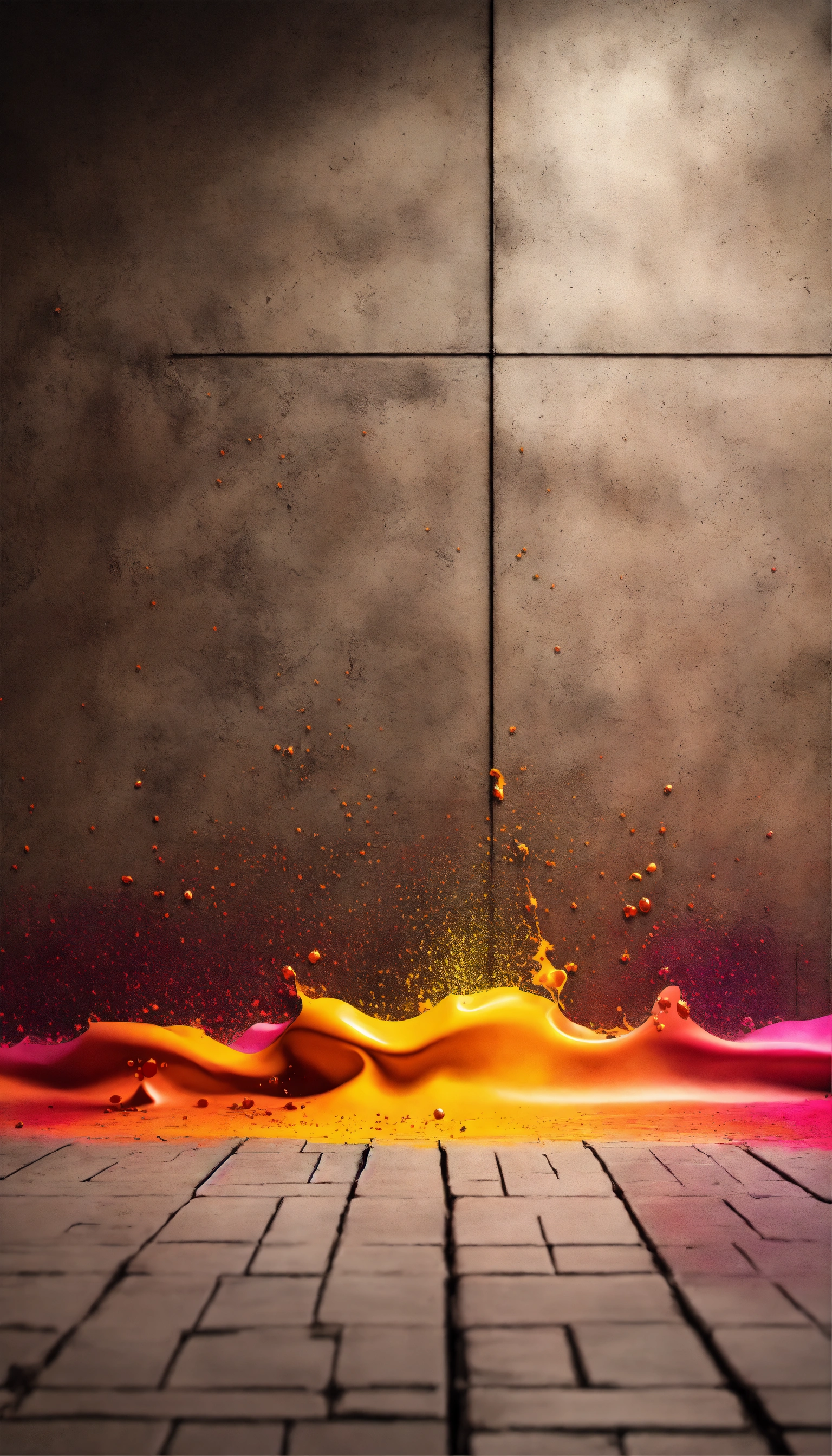 Lexica - Cement wall and floor for copy space, vibrant, Colorful ...