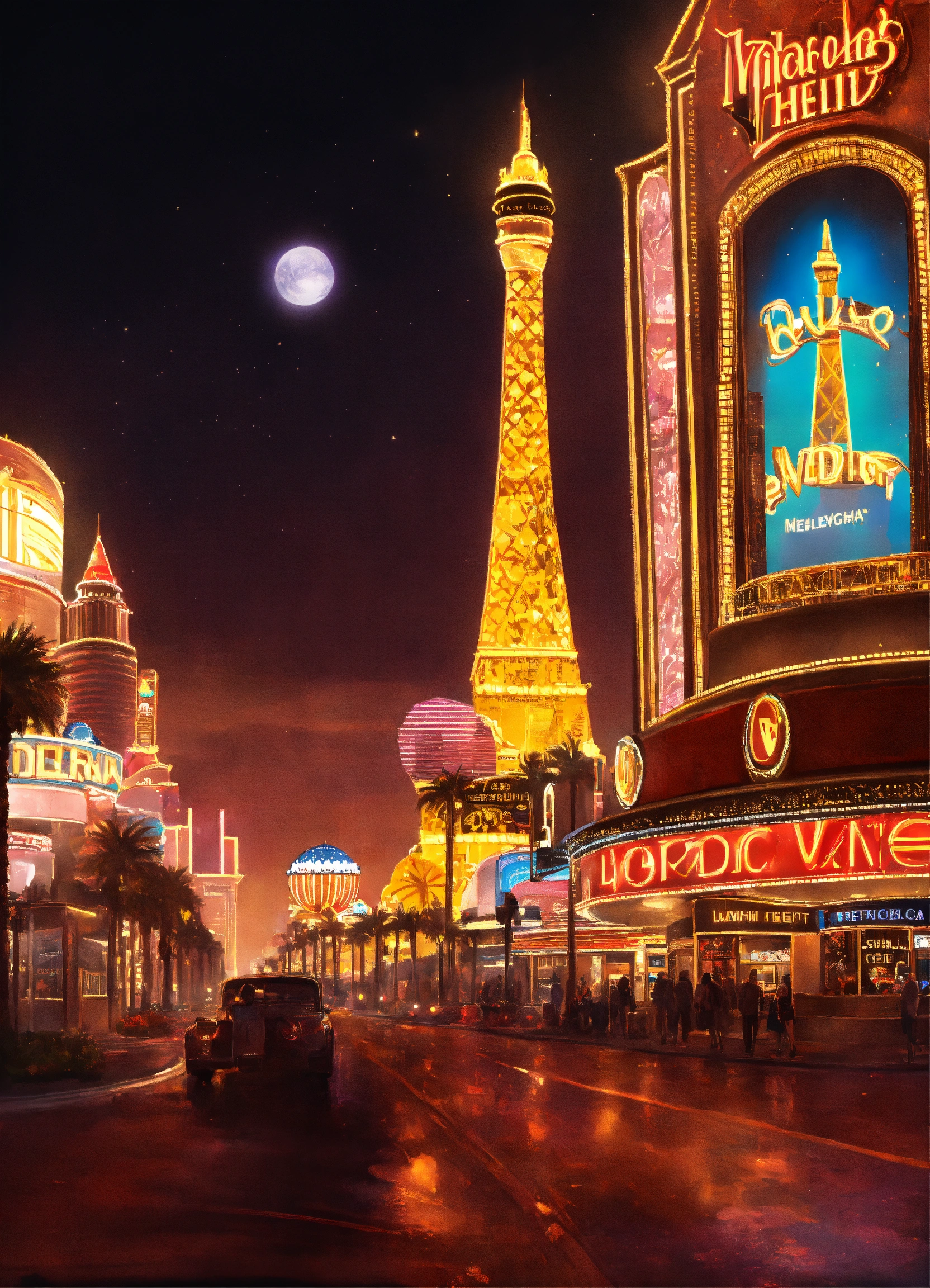 Lexica - Las Vegas midnight realistic