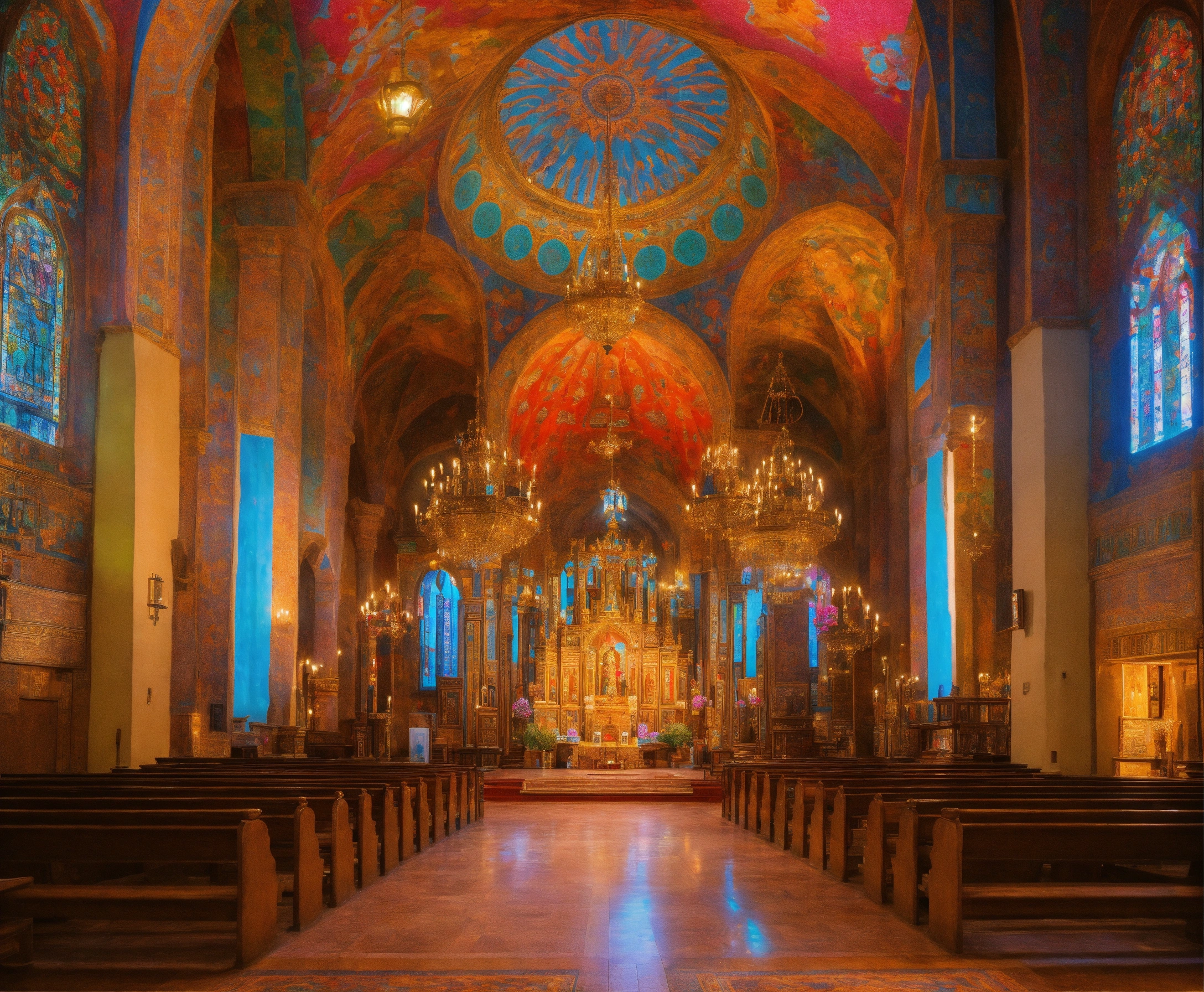 Lexica - Elaborate religious setting and a colorful bright beautiful ...