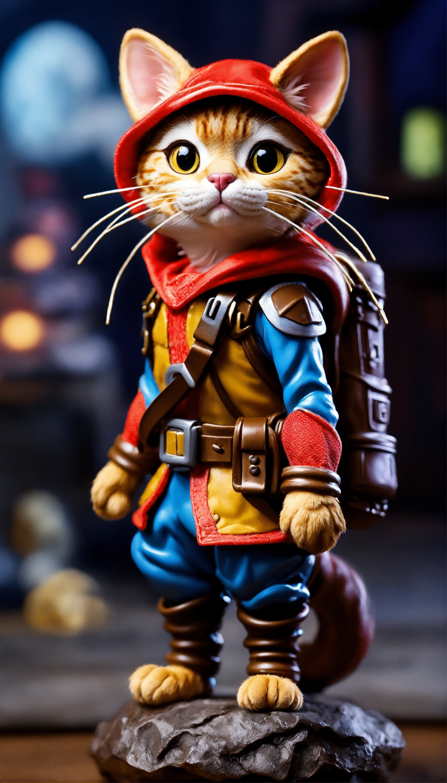 Lexica - Spiderman themed Cute cat, cat adventurer figure, product shot ...