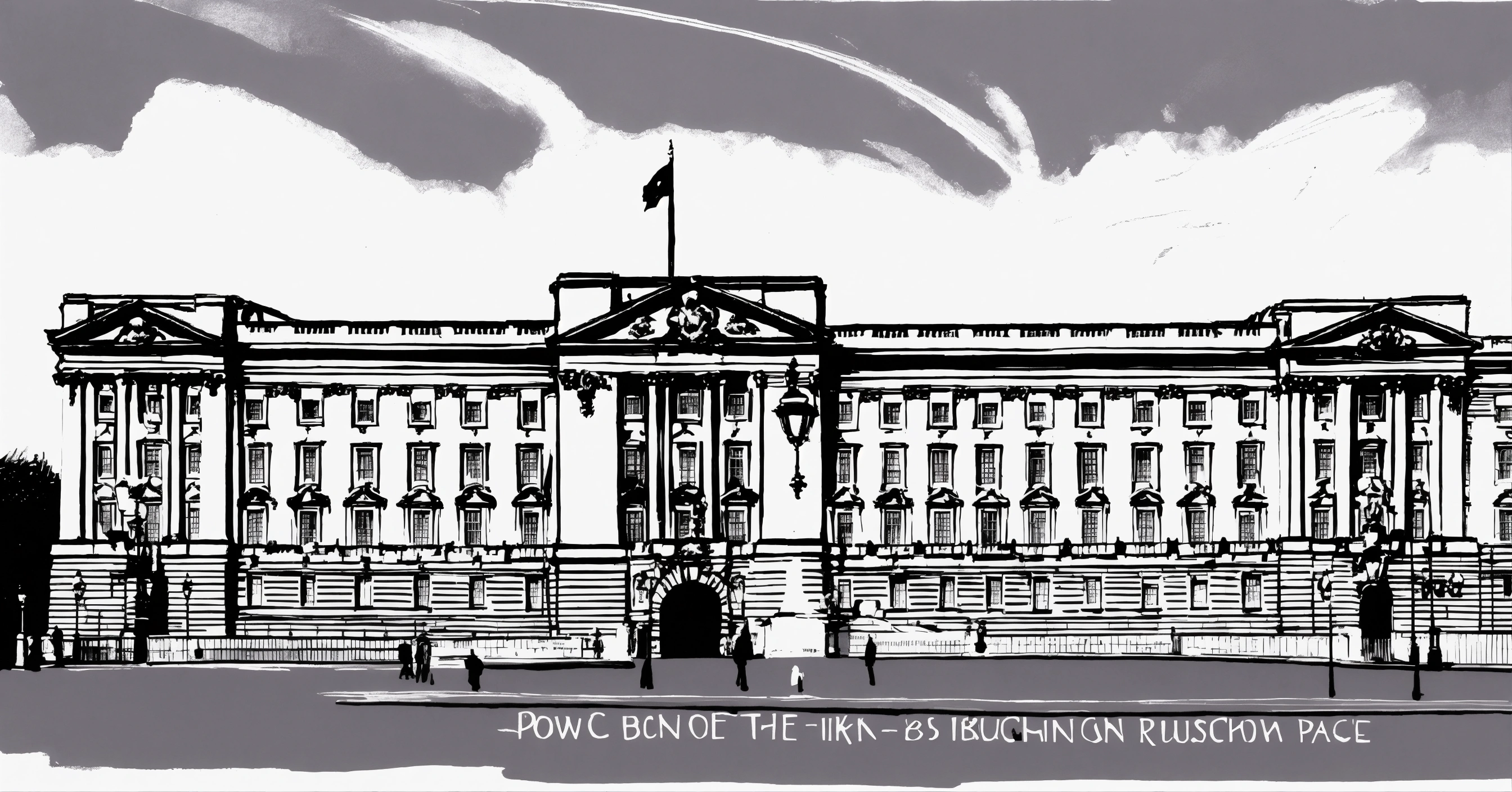 Lexica - Pen and ink drawing Buckingham Palace