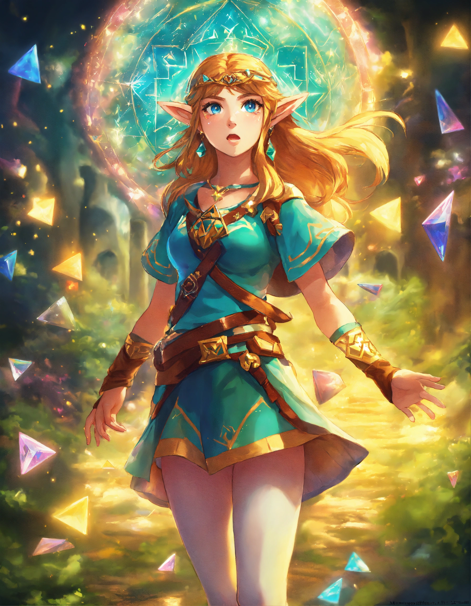 Lexica - Fantasy art full body portrait of magic sparkles spell ...