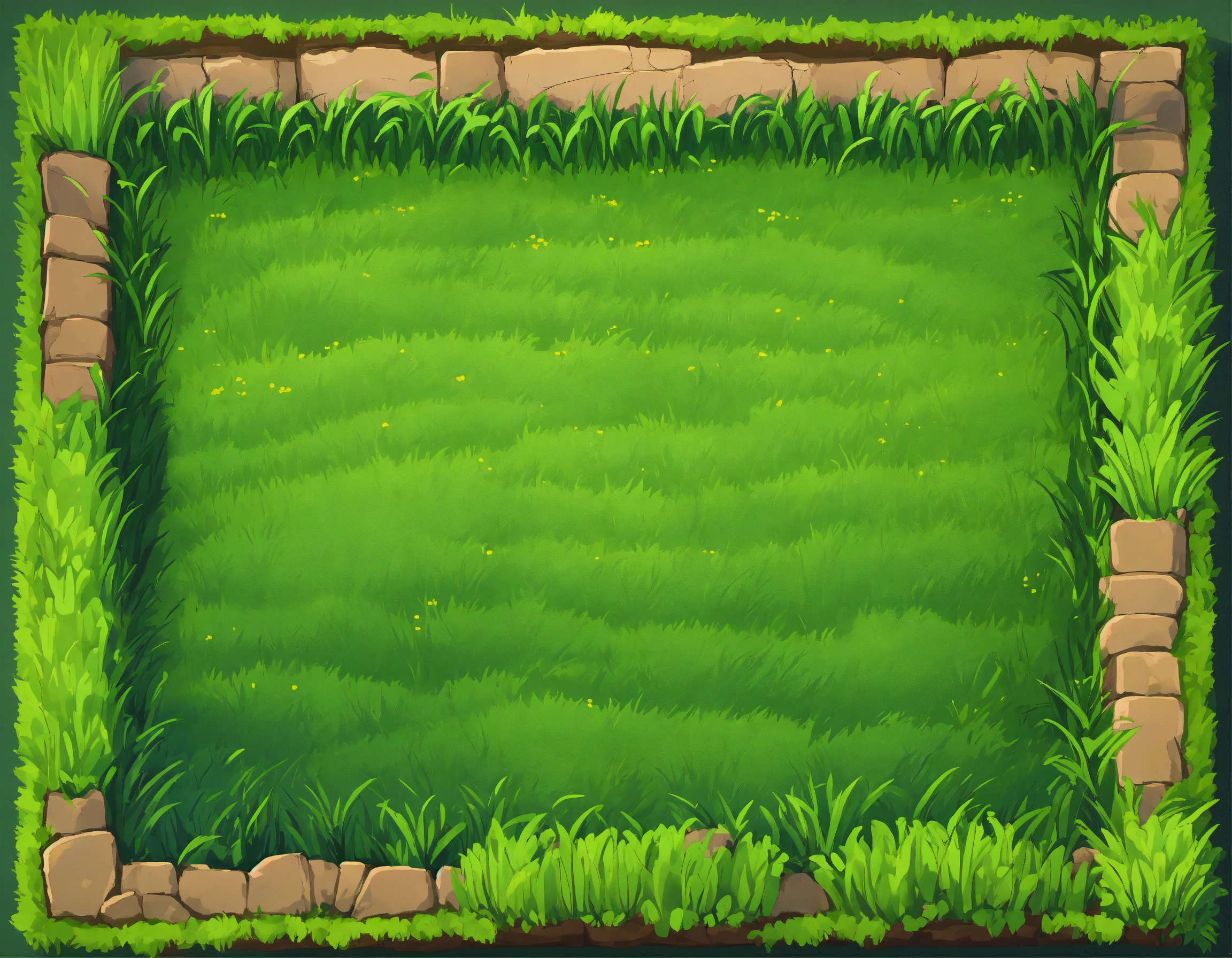 Lexica - Cartoon 2d grass, top-down view