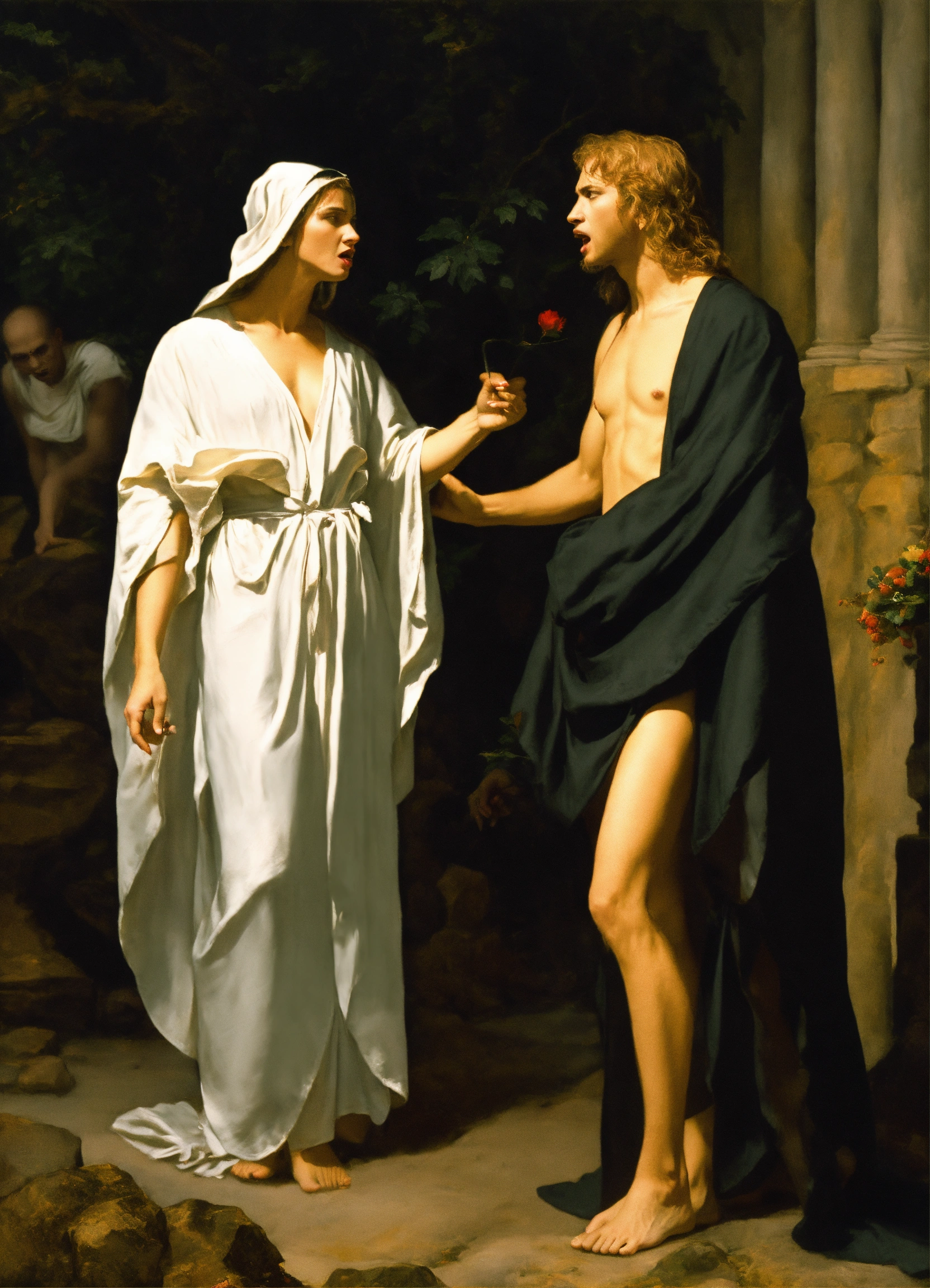 Lexica - Adam and eve having an argument, scary, angry, intense ...