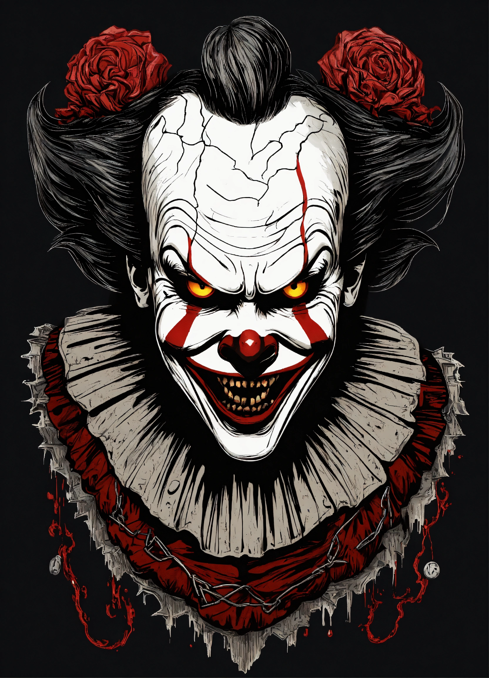 Lexica - Satanic symbols, angry Pennywise face, strange, terror ...