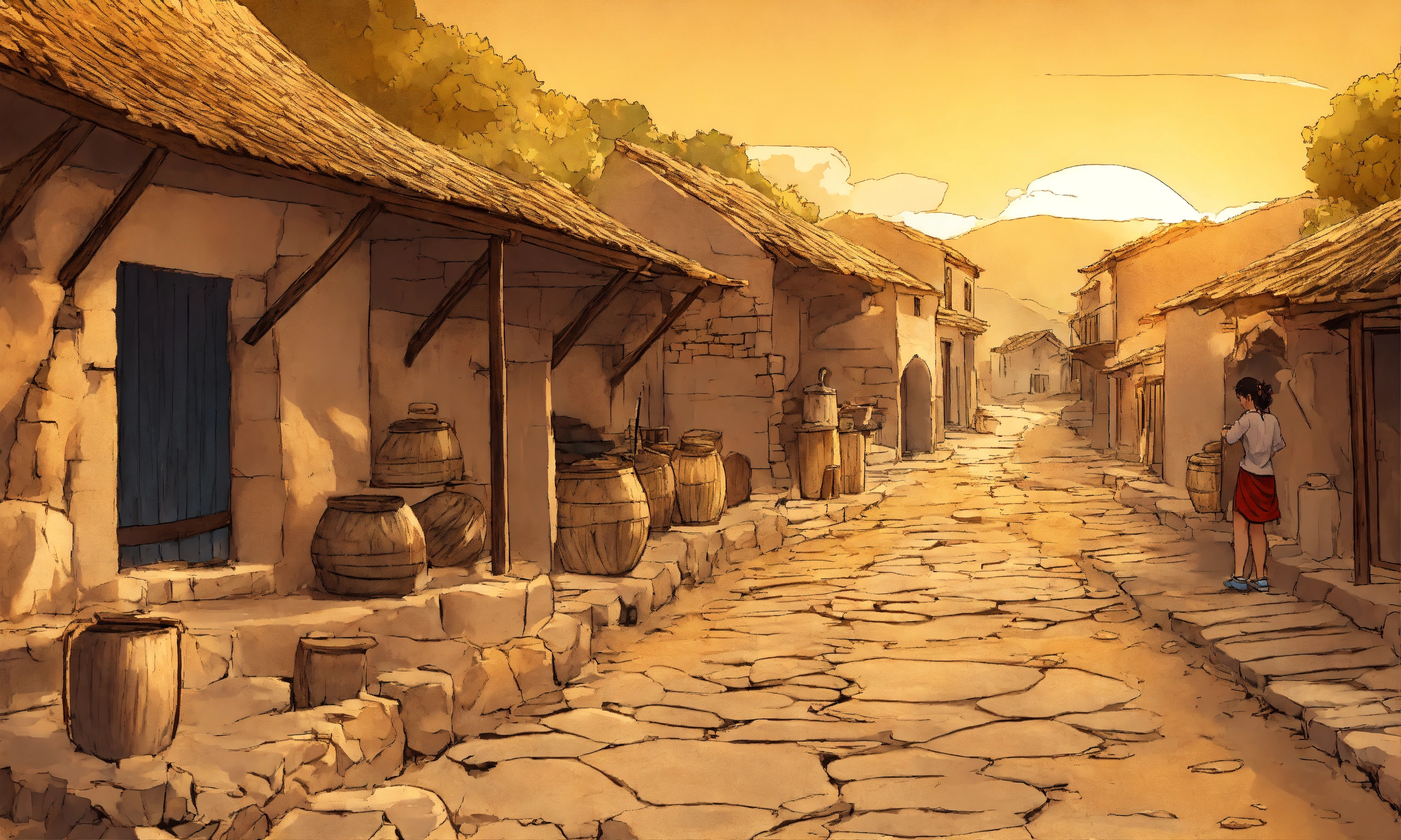 Lexica - Ancient greece village . comic