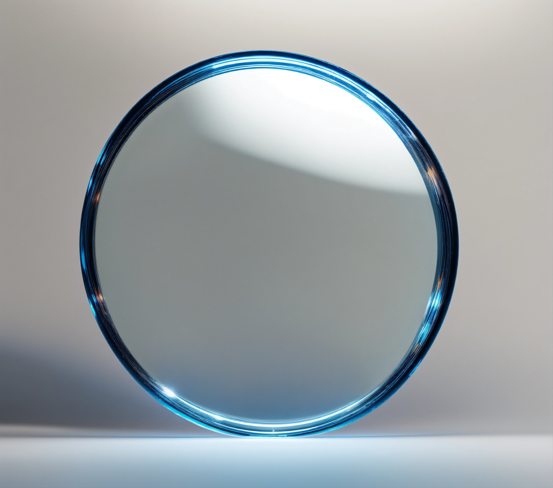 Lexica - Optics glass thin circle side view rotated, illuminated ...