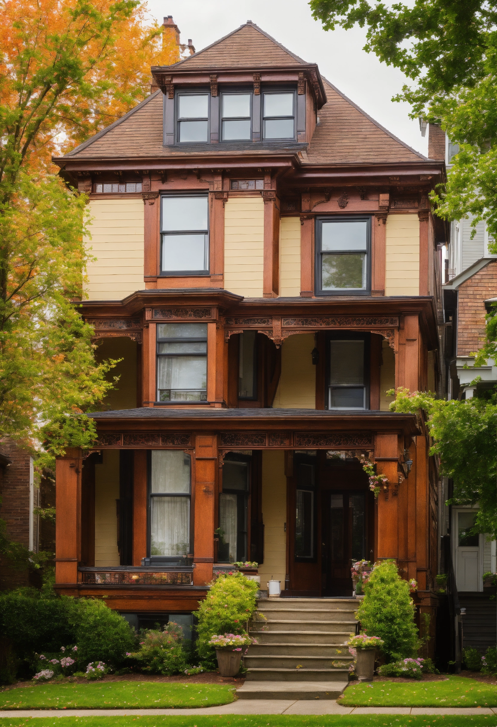 Lexica - A cleveland house, bay window, gable roof, victorian