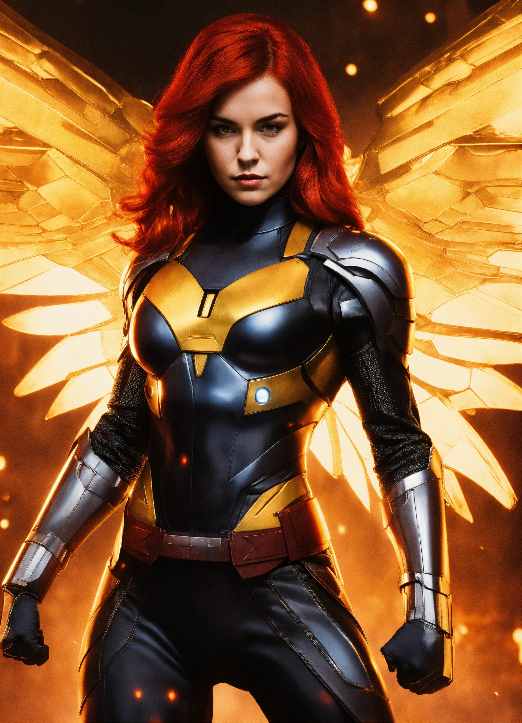 Lexica - Fitness model female X-Men Shadowcat with red hair wearing ...