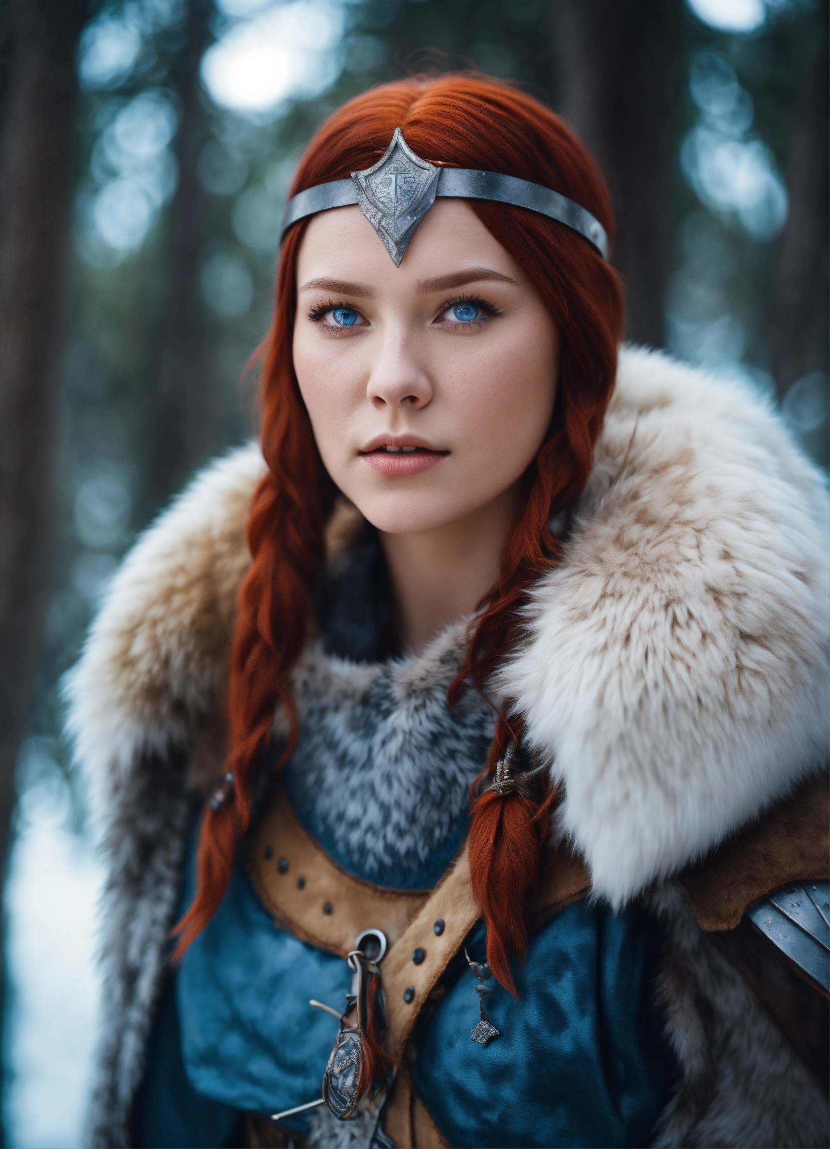 Lexica - Germanic warrior female with a Scandinavian nose. She has red ...