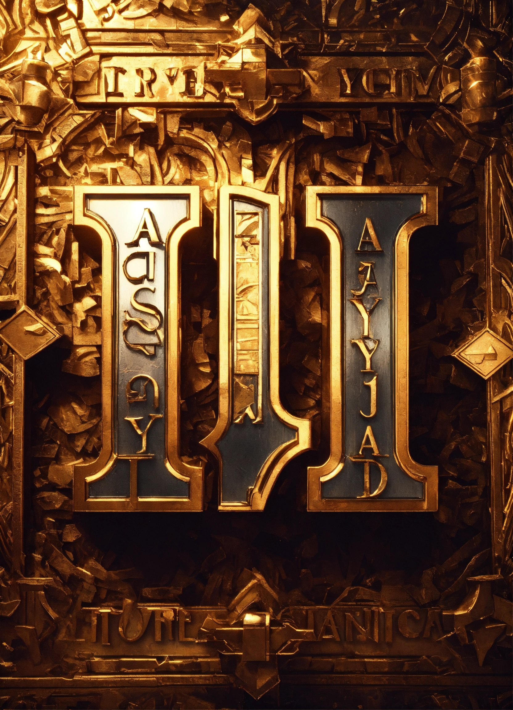 Lexica - Metal texture movie title design, 3d title, lettering art ...
