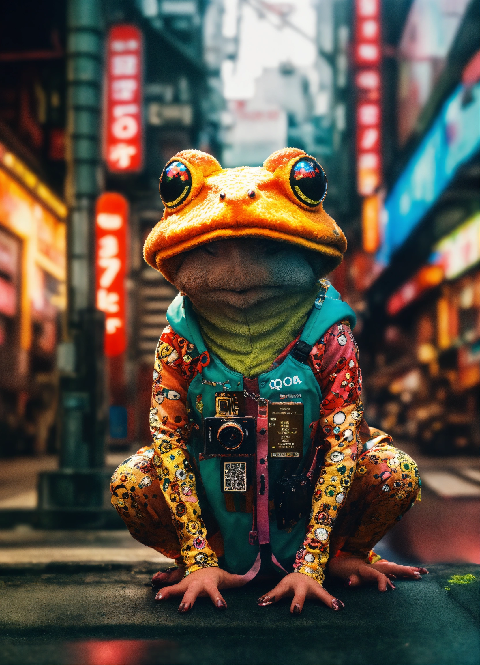 Lexica - Photorealistic Tokyo kawaii Street Fashion Shoot of Toad as QR ...