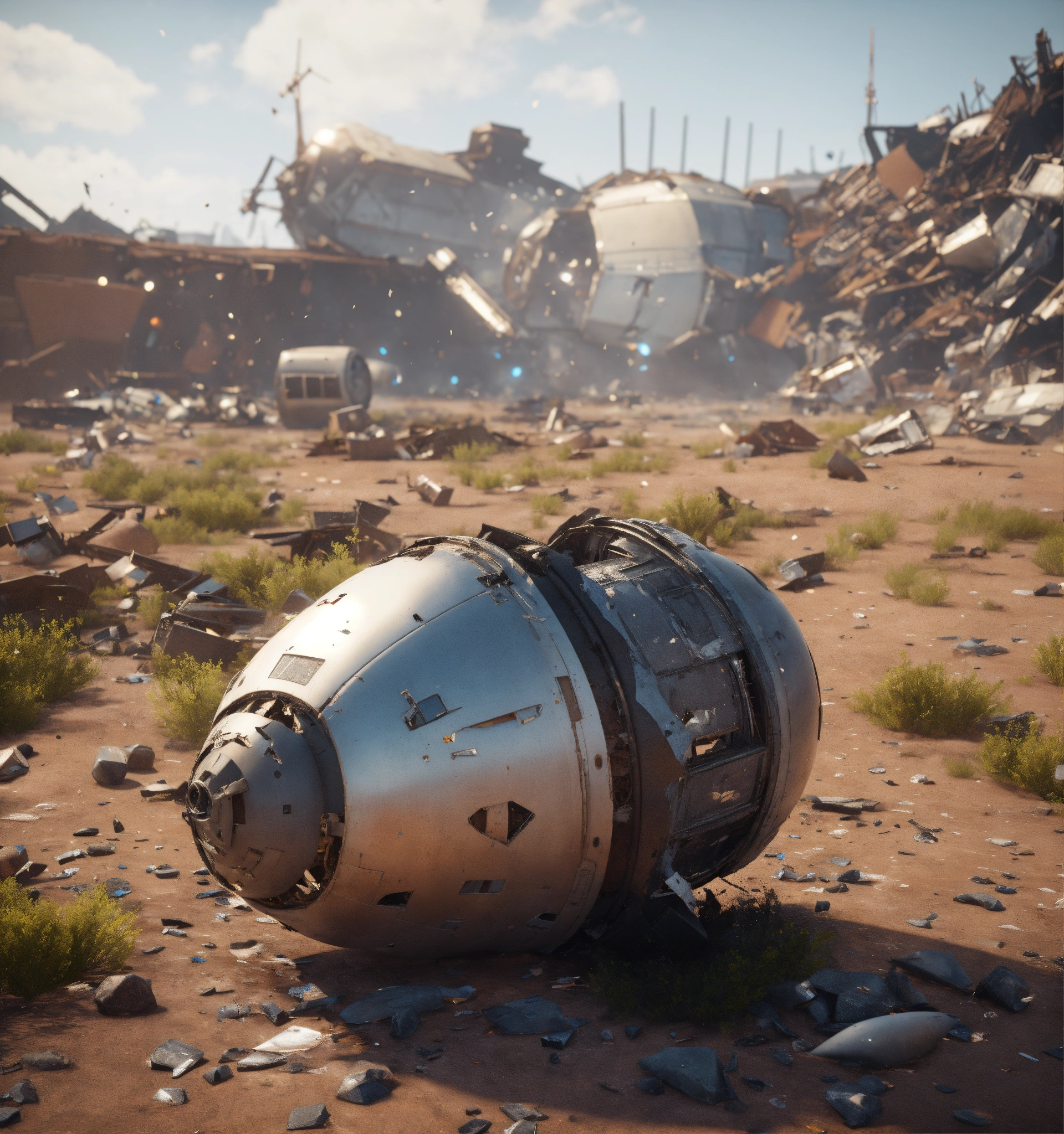 Lexica - A small emergency escape capsule crashed and smashed into ...
