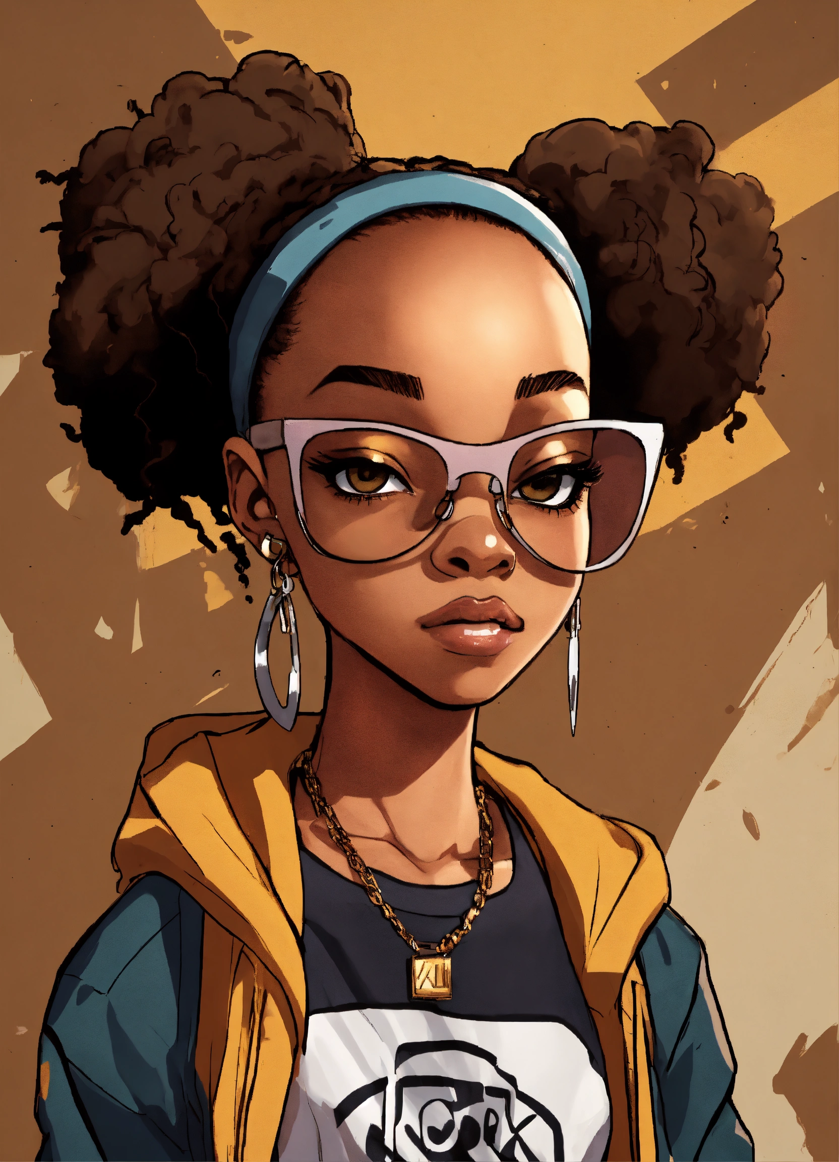 Lexica - Hip hop art style girl boondocks cartoon full body