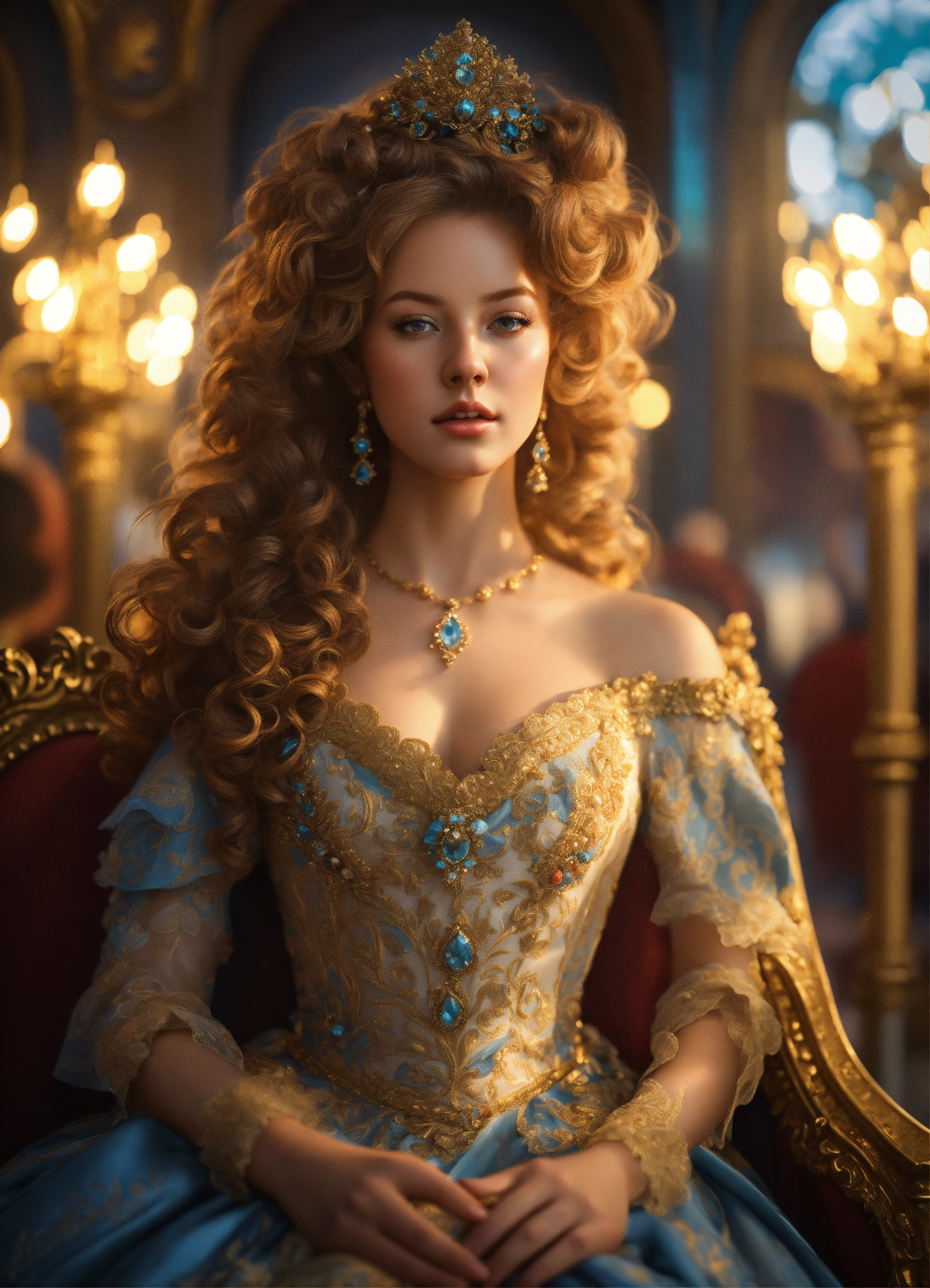 Lexica - "Beautiful Rococo Princess sitting on the moscow metro ...