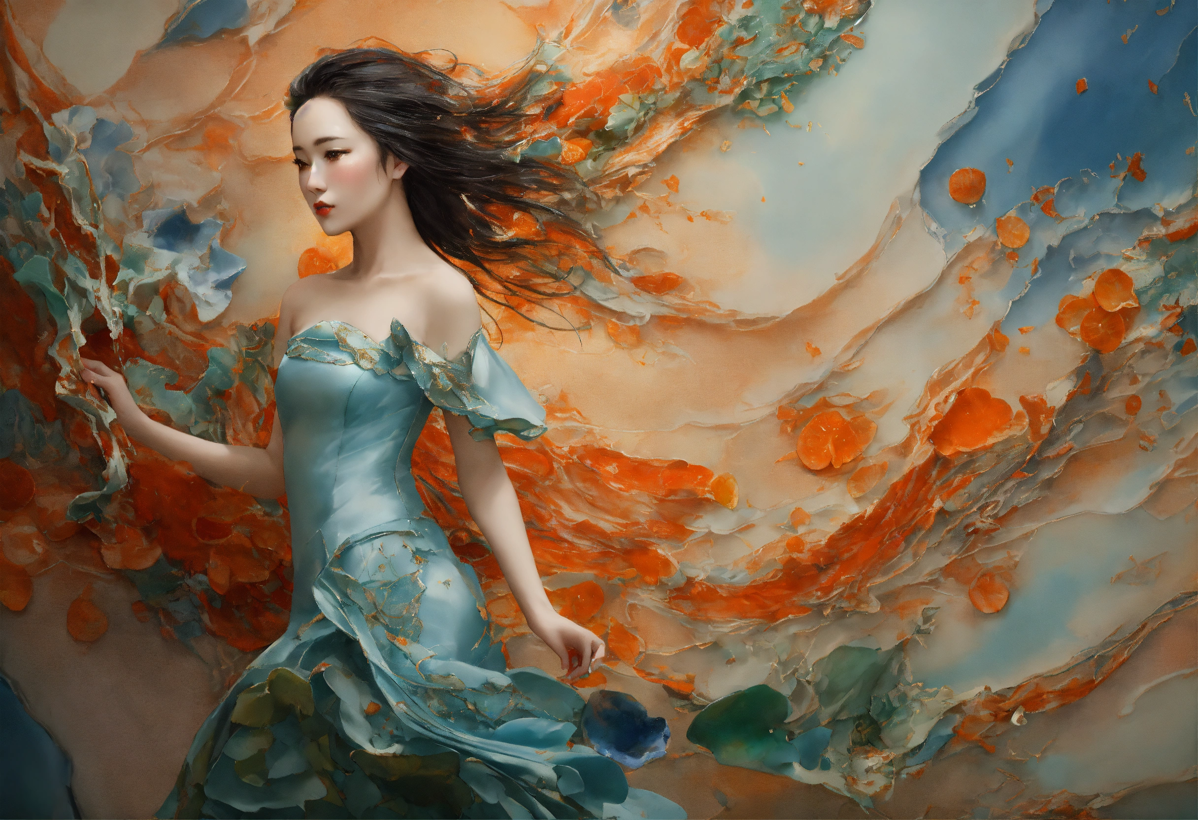 Lexica - "A middle-aged woman of Asian descent, her dark hair streaked ...