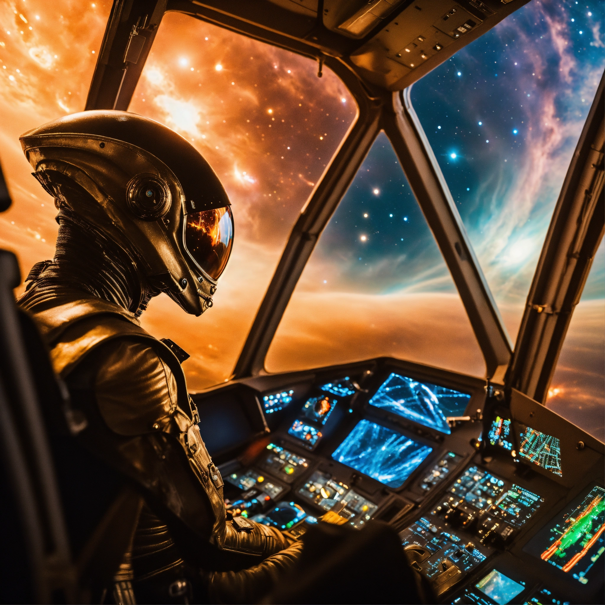 Lexica - A photograph capturing a side view of an extra-terrestrial ...