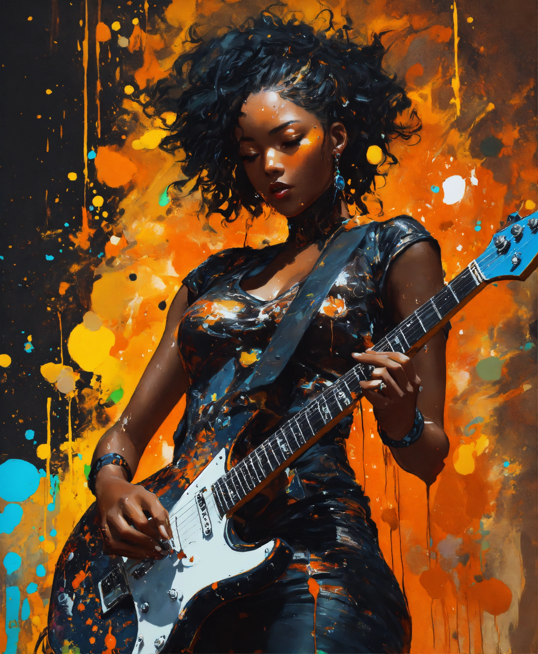 Lexica - Breathtaking beautiful black punk rock guitarist black lady ...