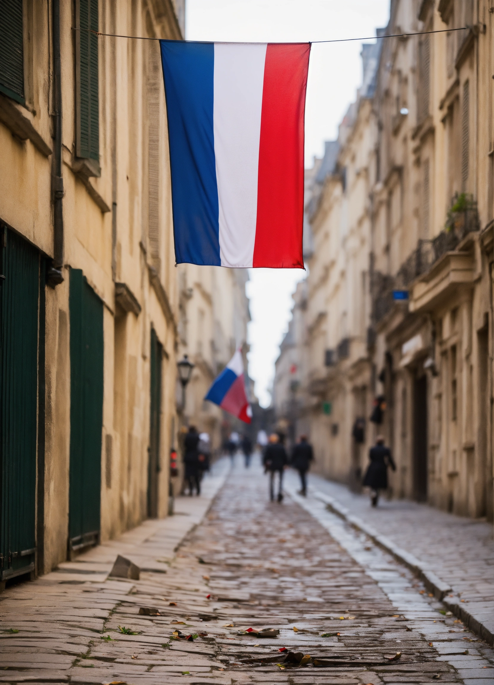 Lexica - French flag falling in tatters