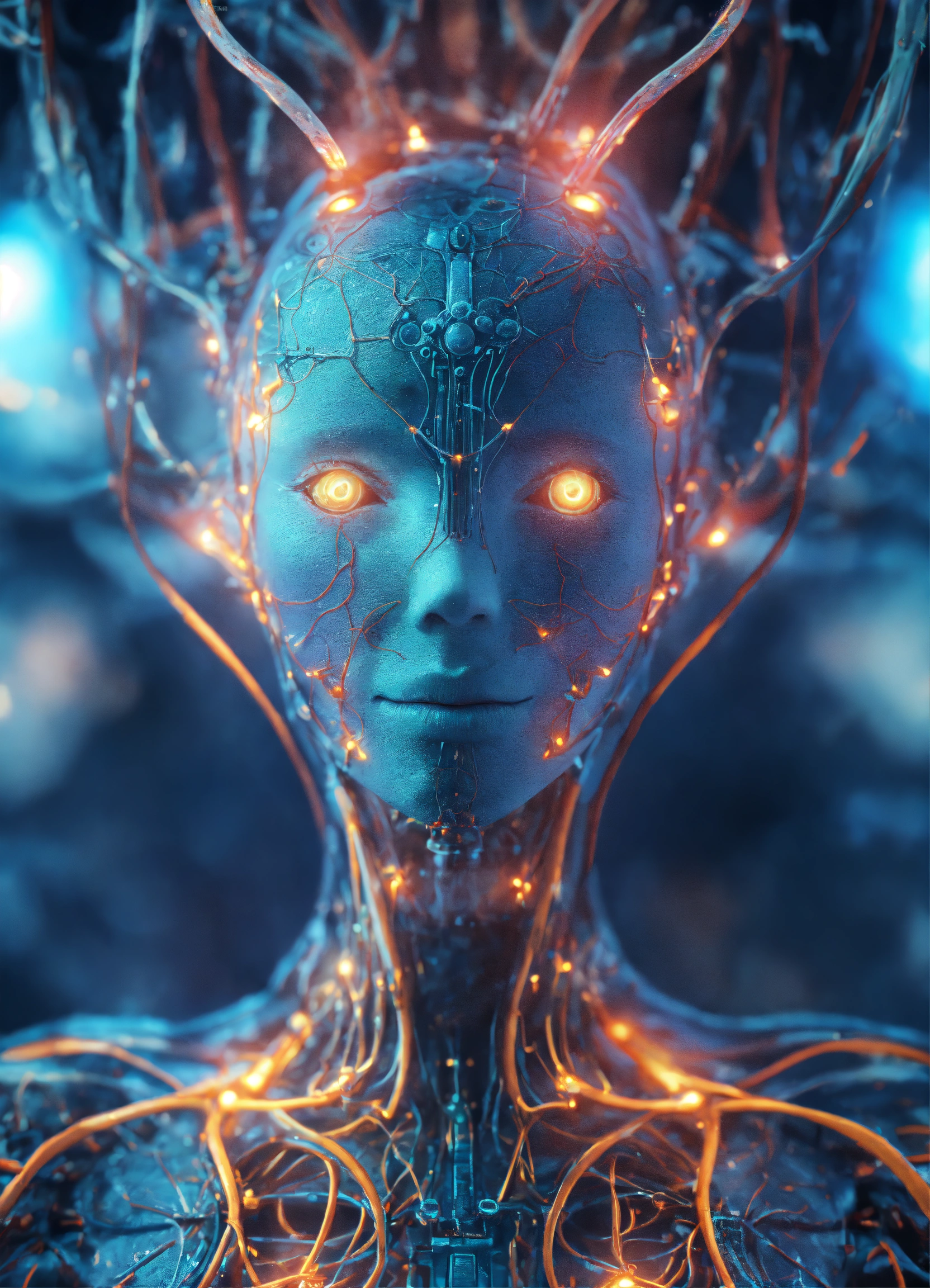 Lexica - Extraterrestrial face. Created by Macro shot of a human ...