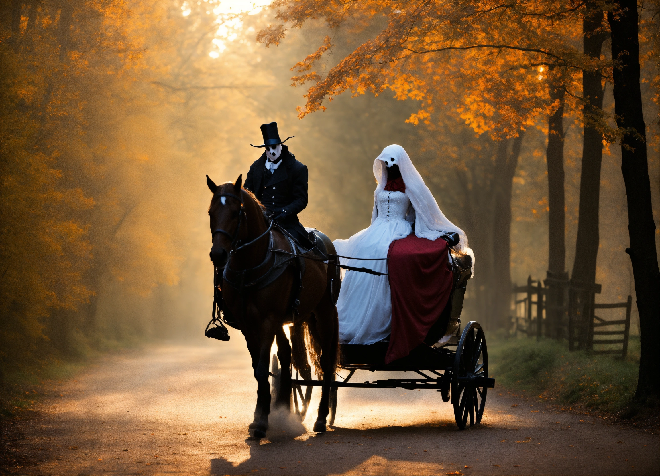 Lexica - Headless ghost on a carriage with headless horseman
