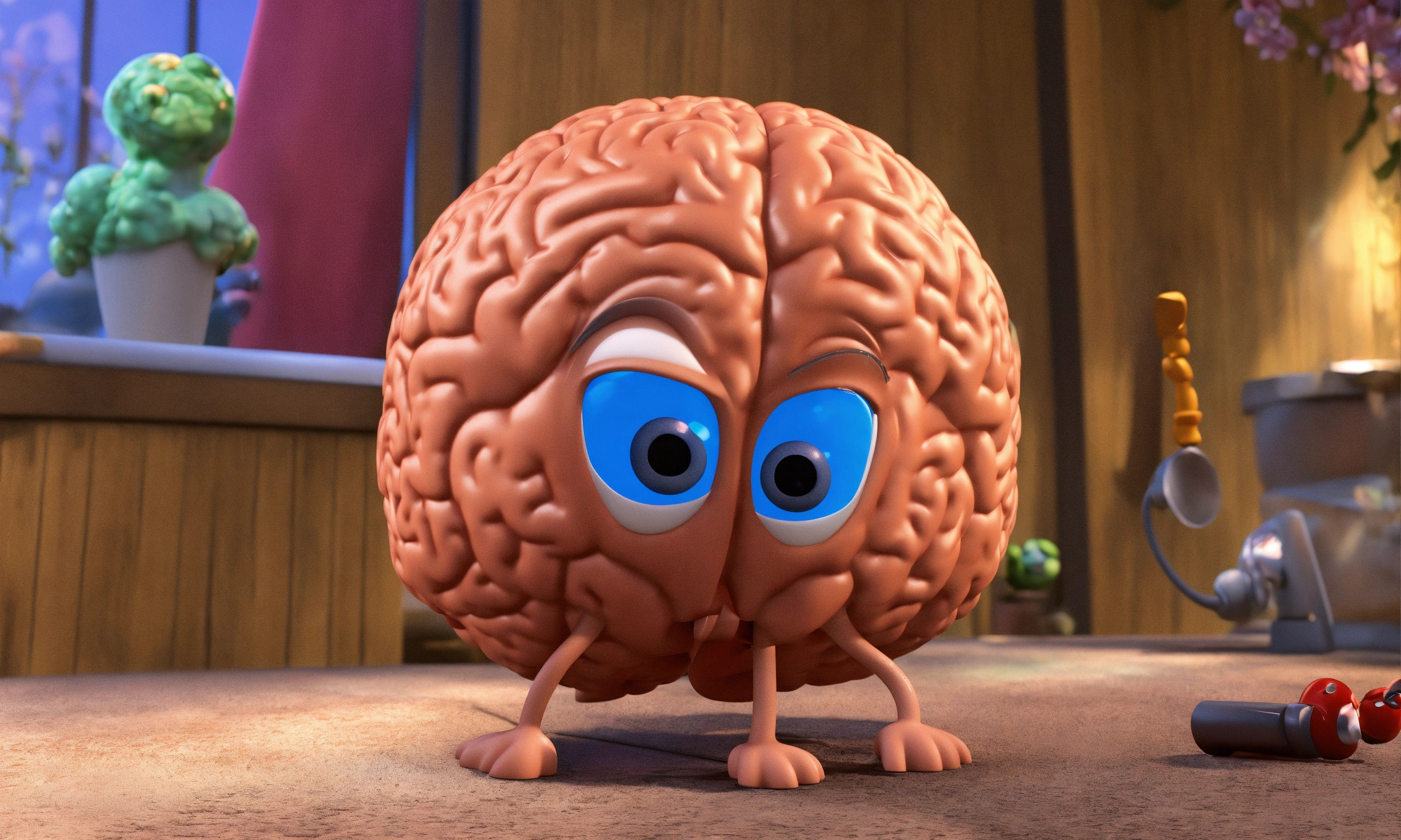 Lexica - Brain, 3d, neurônios, made by pixar studios,