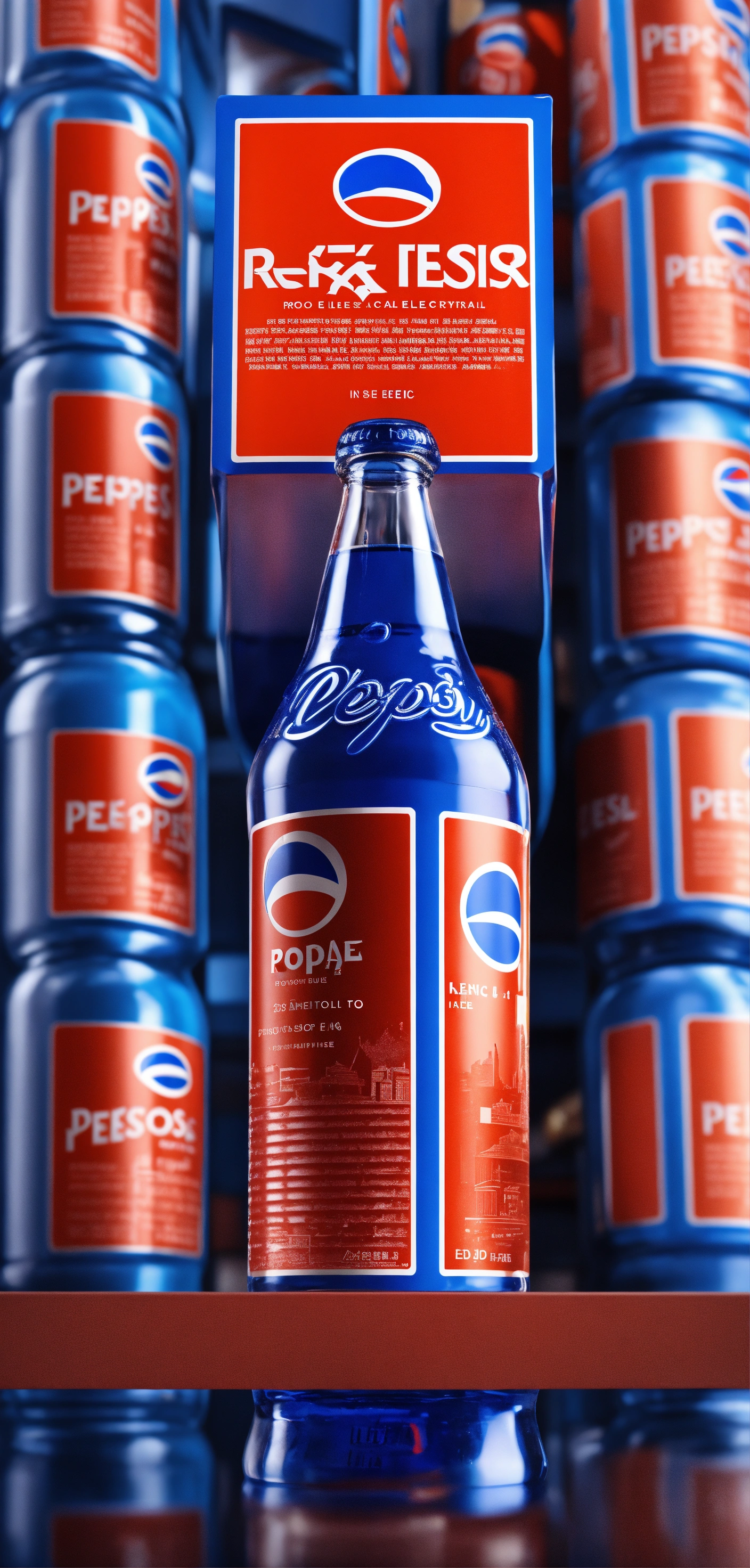 Lexica - BLUE electric pepsi theme Photorealistic Minimal products ...