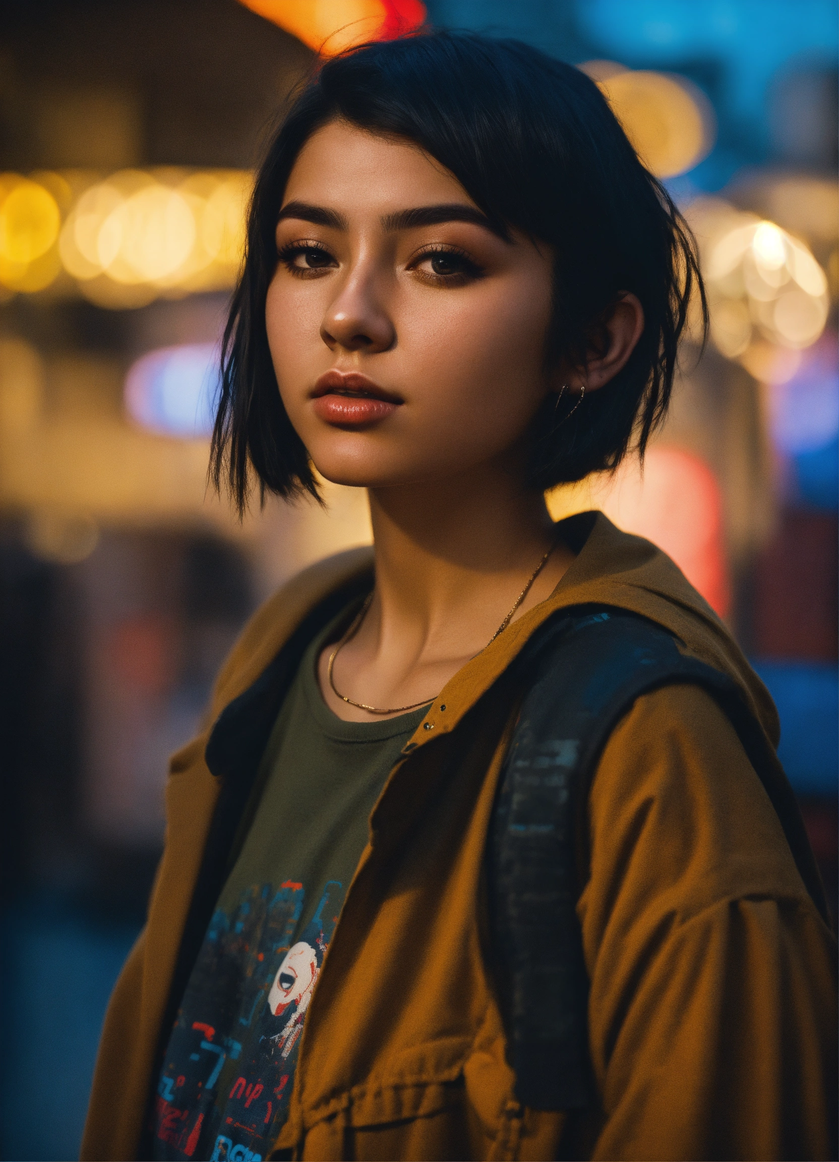 Lexica - Highly detailed portrait of tan skin spanish young woman 20 ...