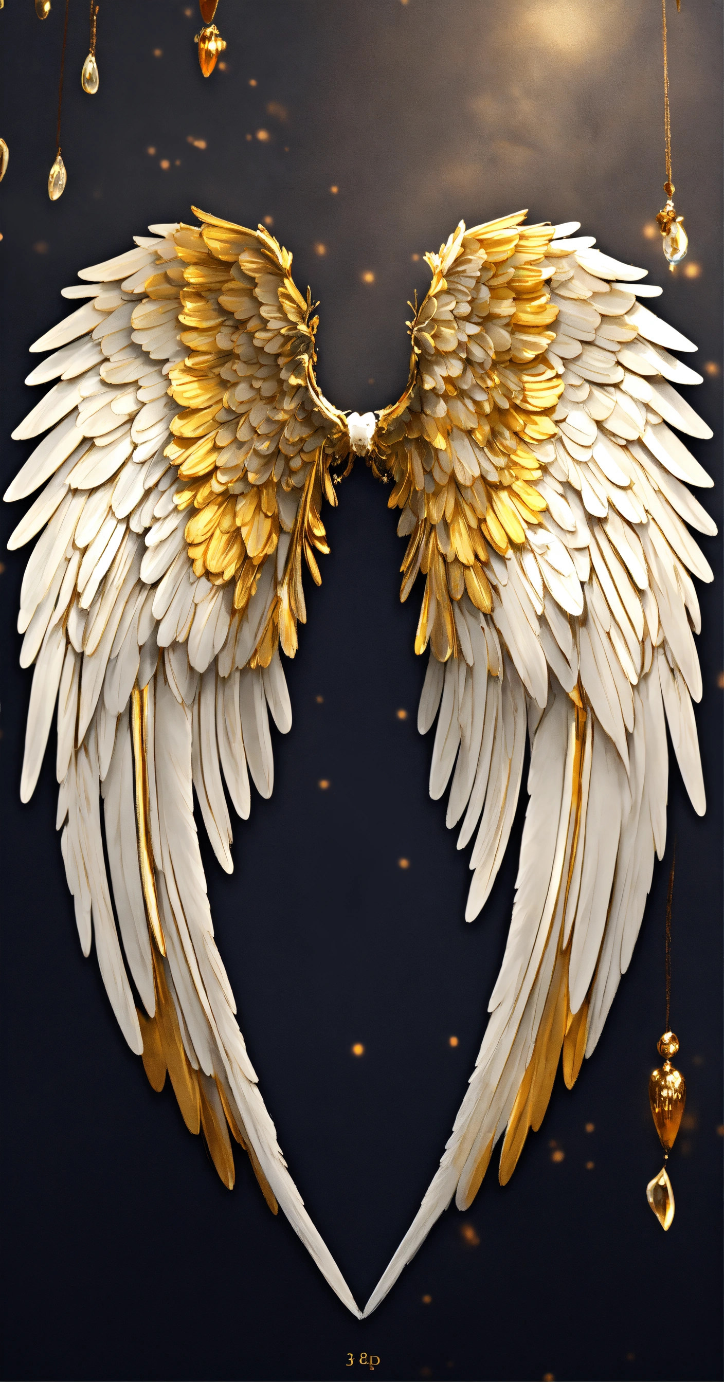 Lexica - Beautiful and perfect small angel wings in white, detailed and ...