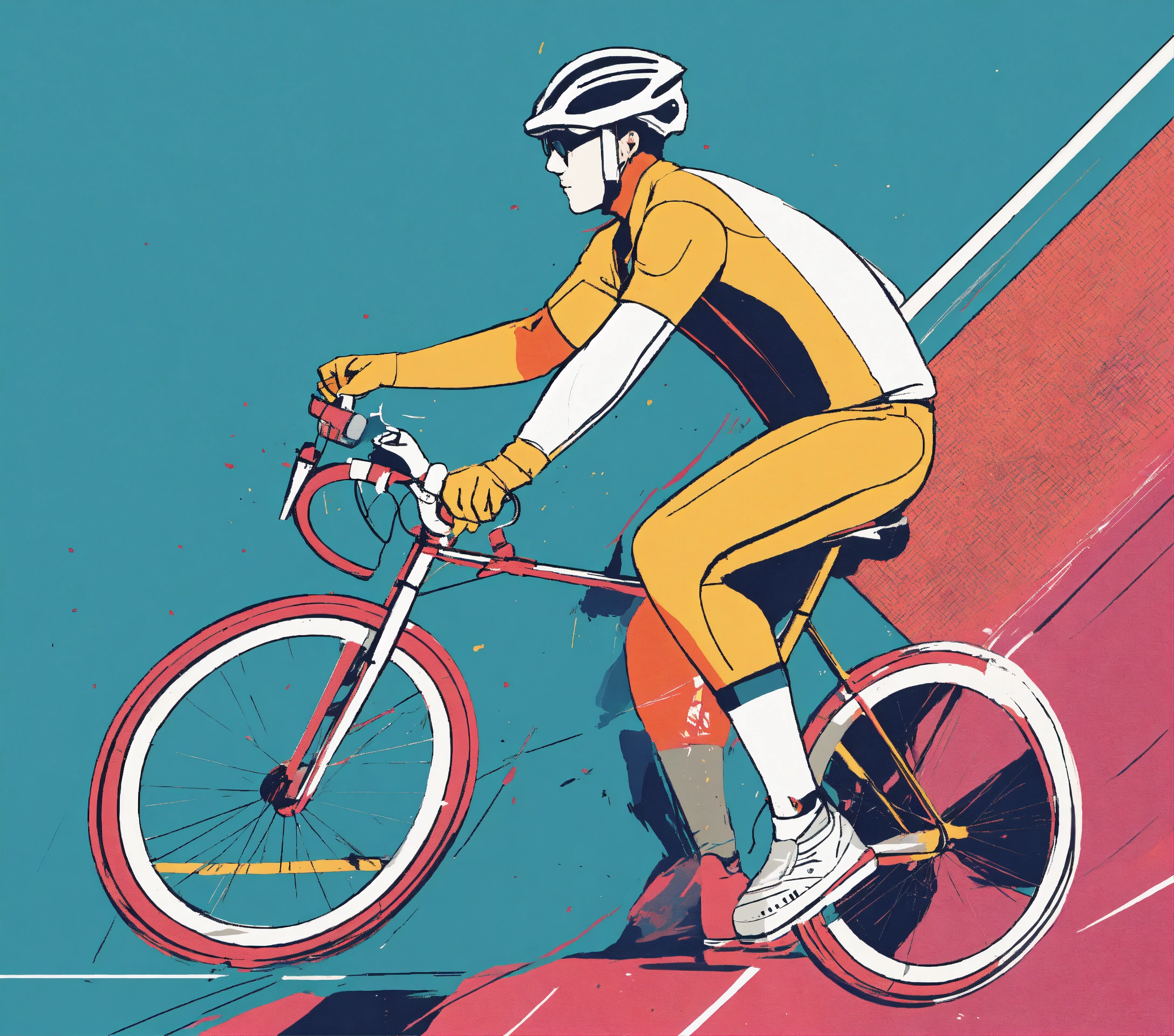 Lexica - Spinning player, in motion, holding a bicycle, on the spinning ...