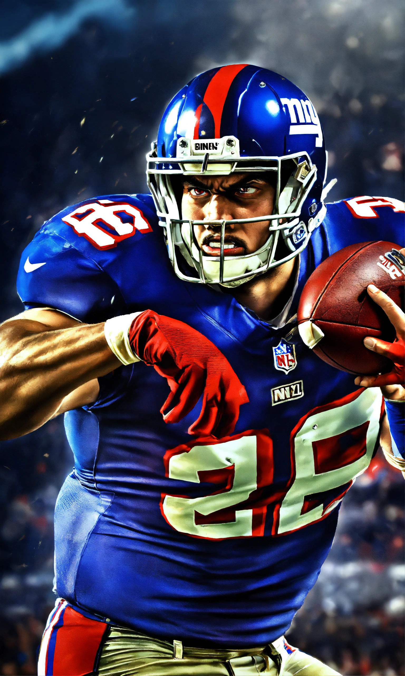 Lexica - High end aggressive nfl football player, photography, dramatic ...