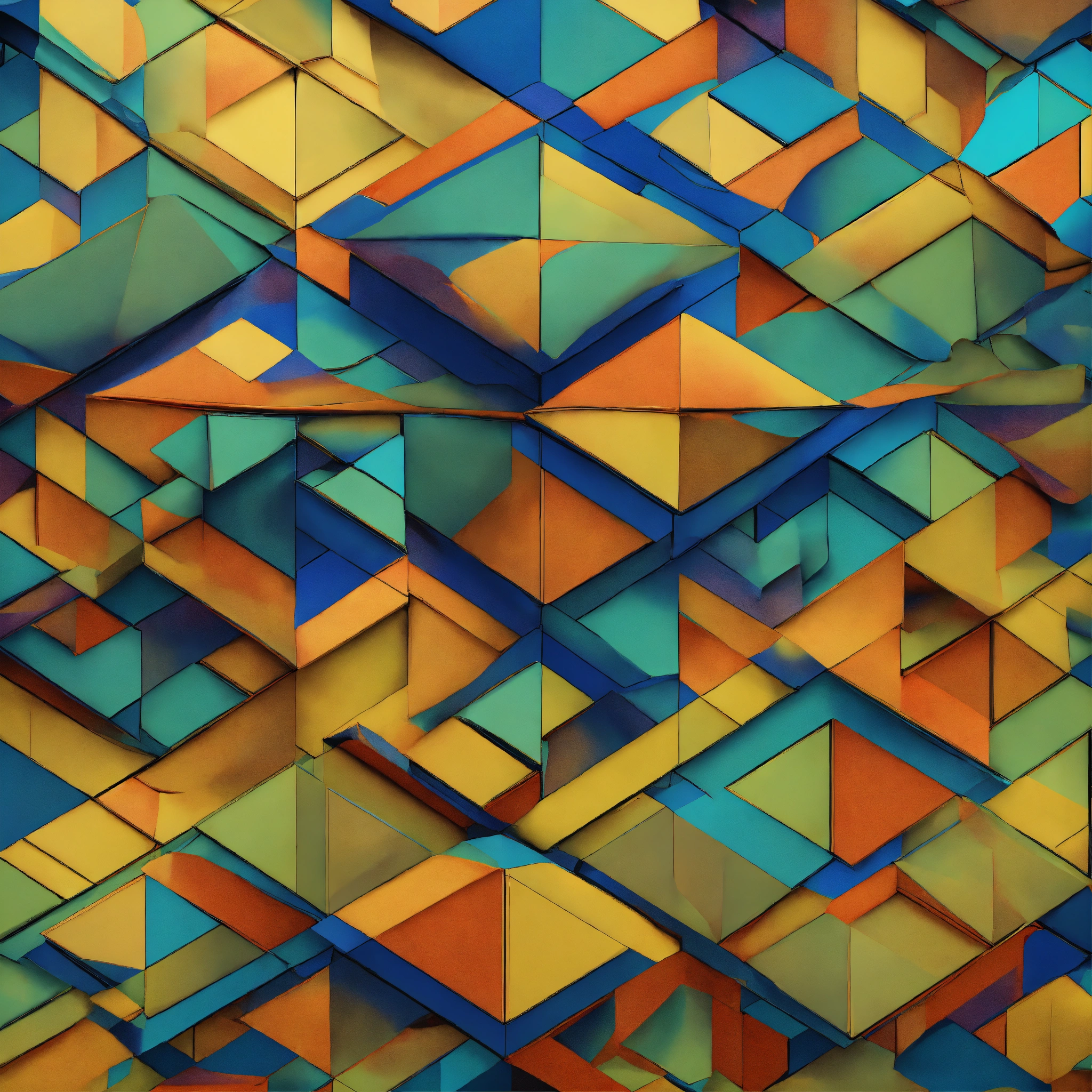 Lexica - Geometric pattern, 4k, vangoh style