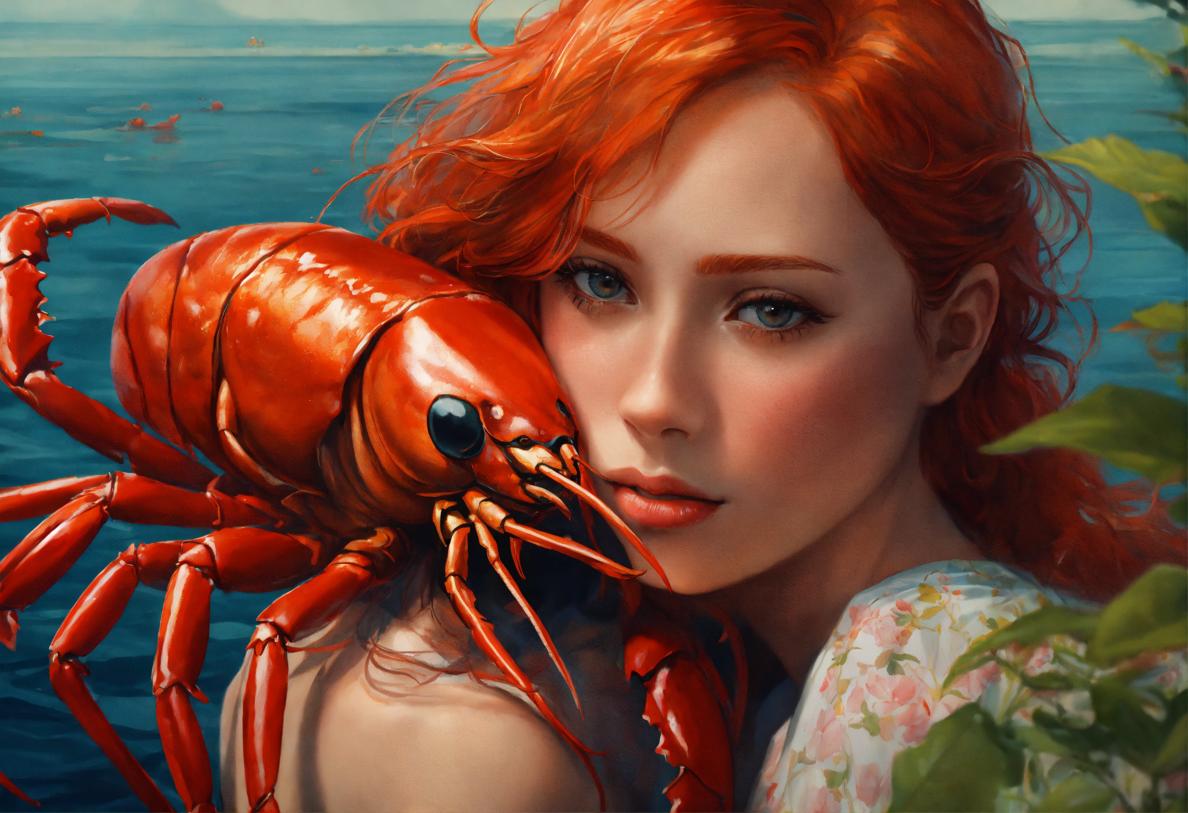 Lexica - Realistic, intricate details, fine details, red haired girl ...