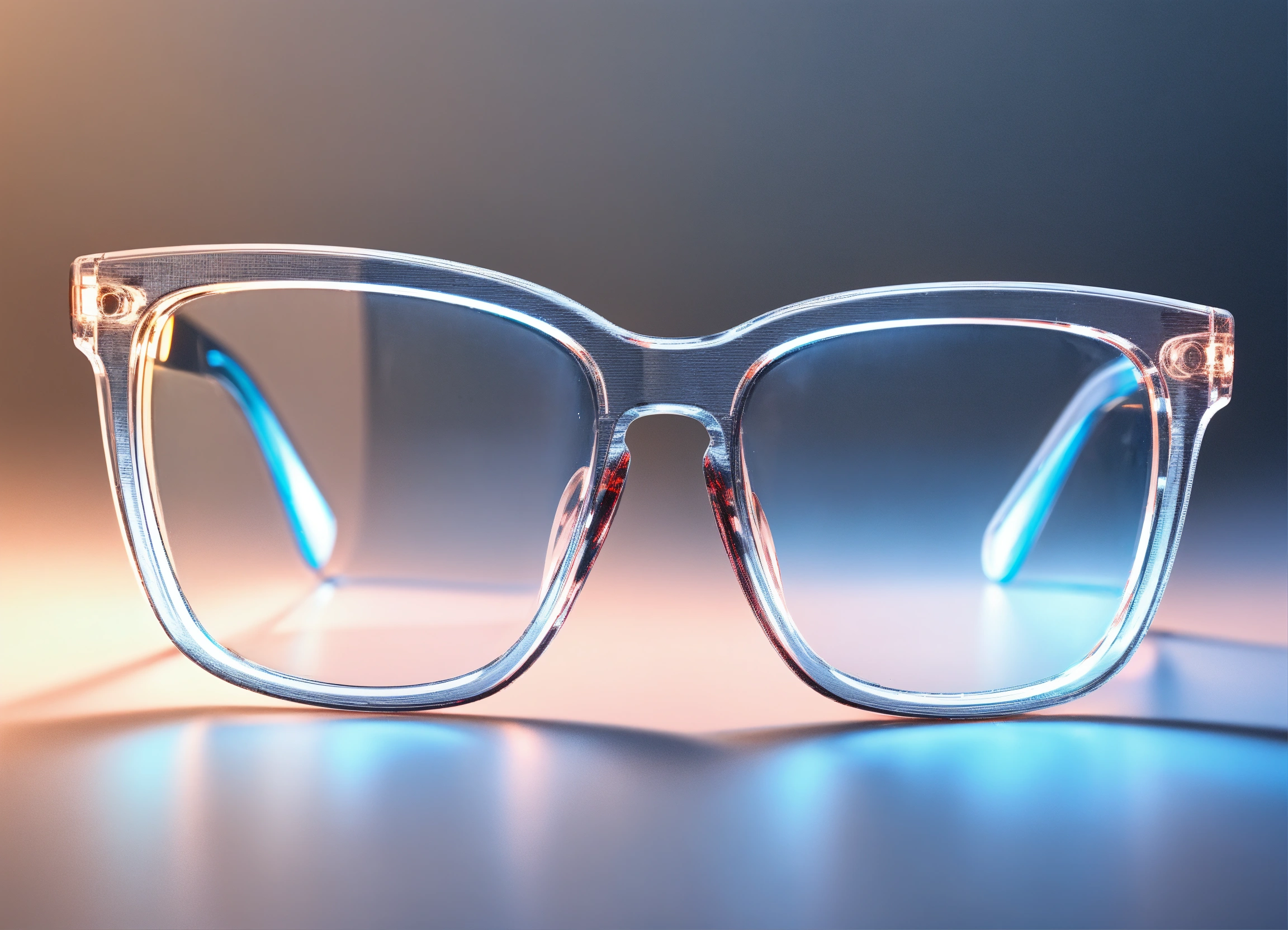 Lexica - Progressive lenses in empty space illuminated transparent ...