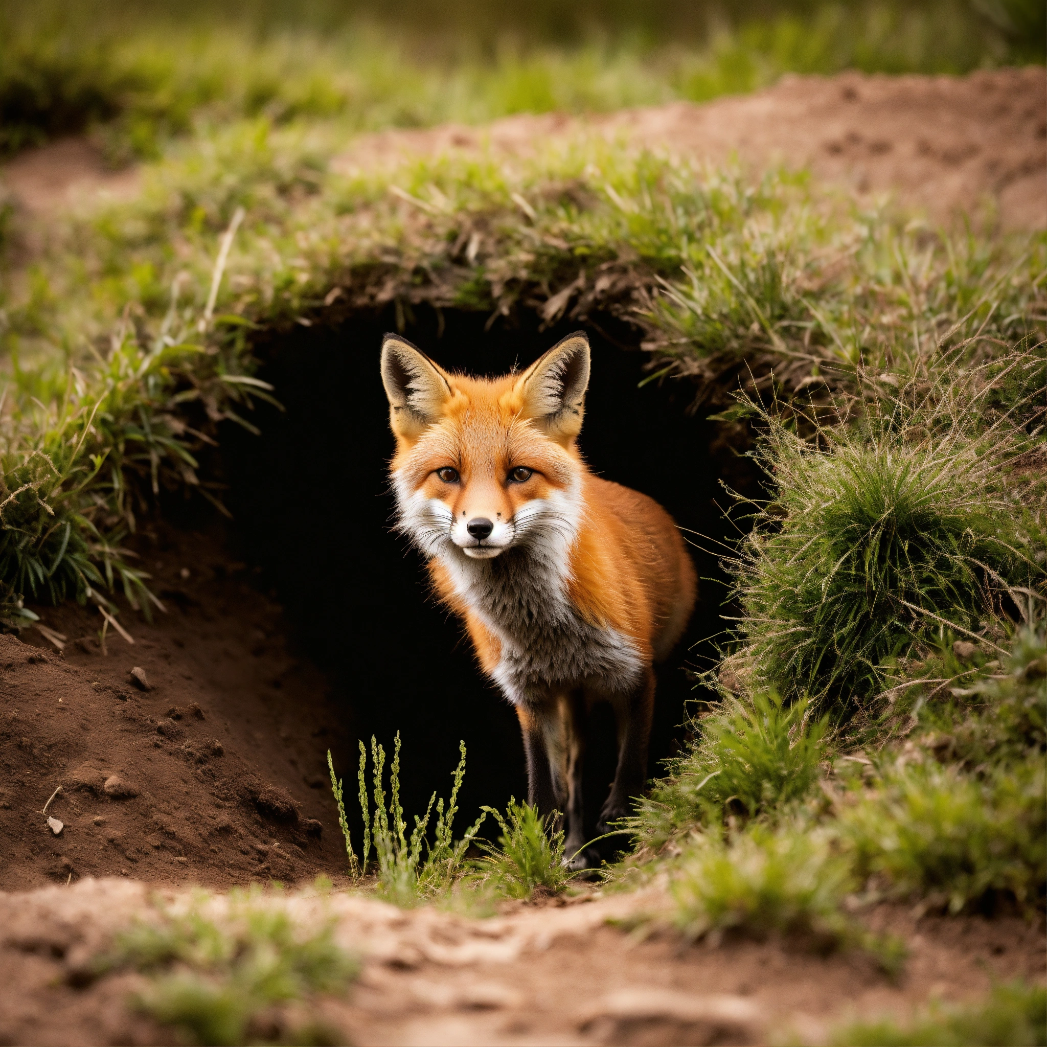 Lexica - Fox entering a burrow