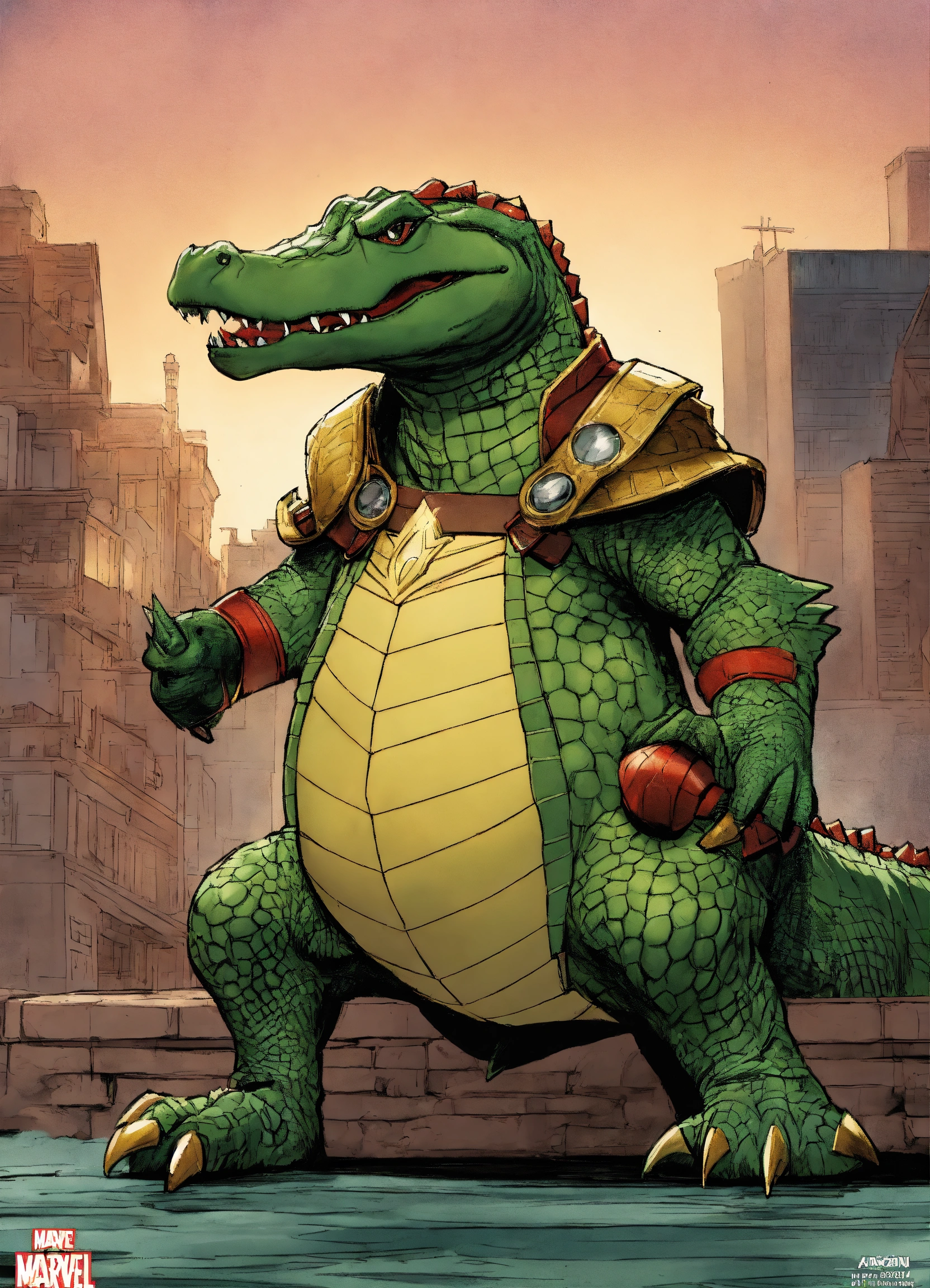 Lexica - Marvel alligator loki variant in action without words or logos