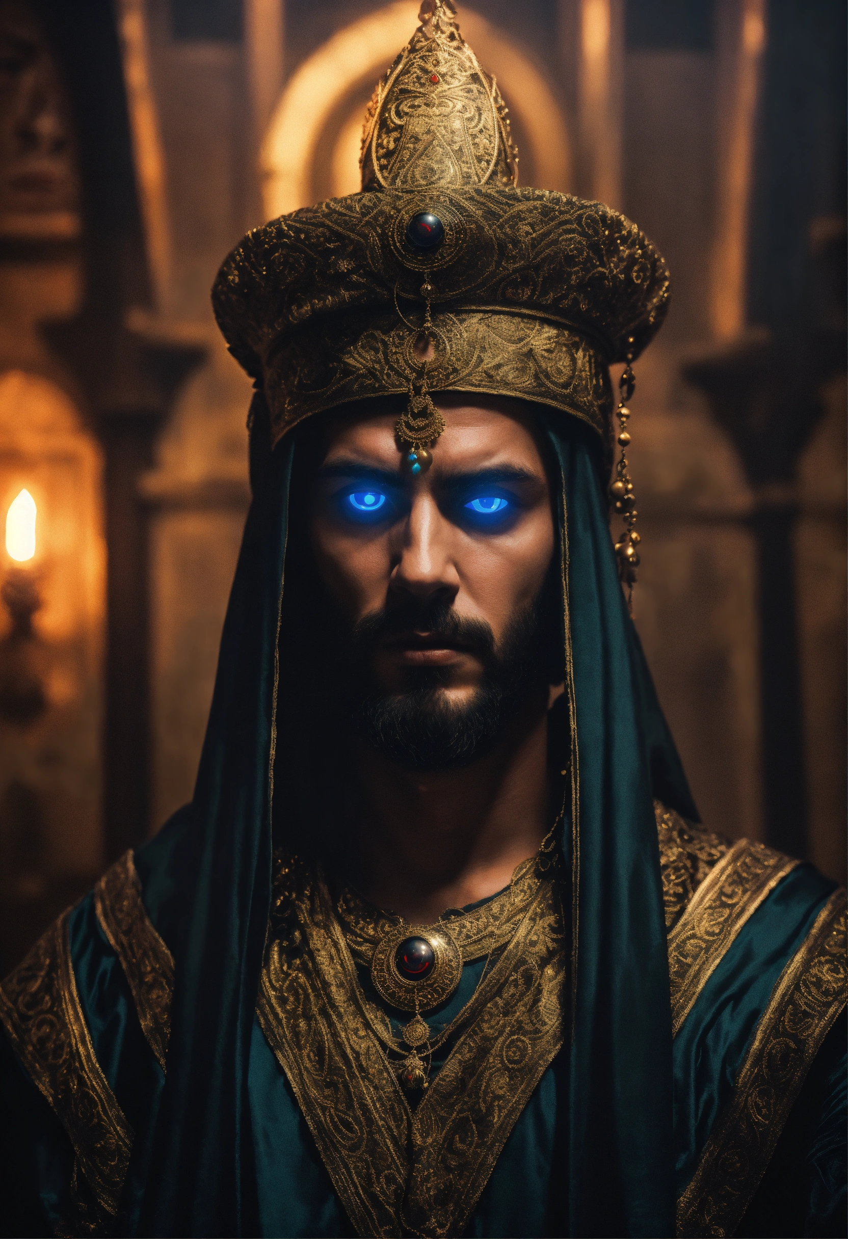 Lexica - Dark, mysterious and dramatic fantasy headshot of a handsome ...