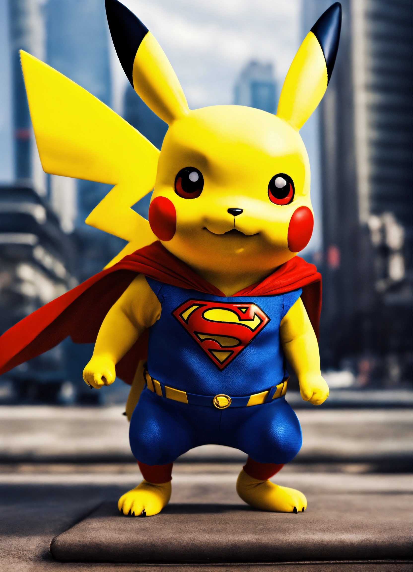 Lexica - Pikachu fusion superman photo réalistic