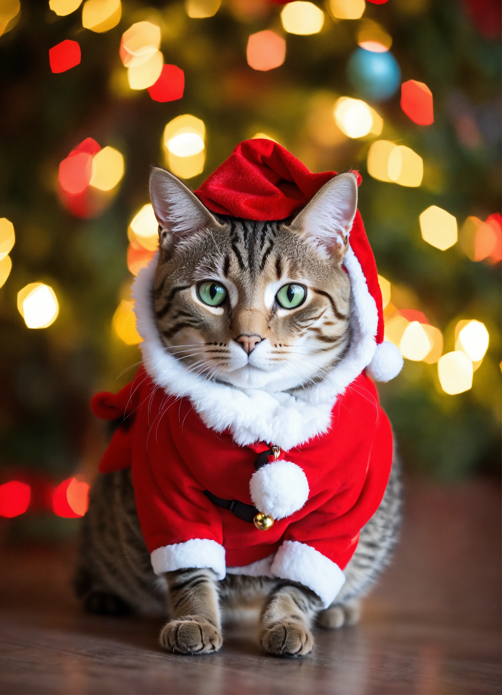 Lexica - Cats dressed as Rudolph the red nose reindeer, Christmas.