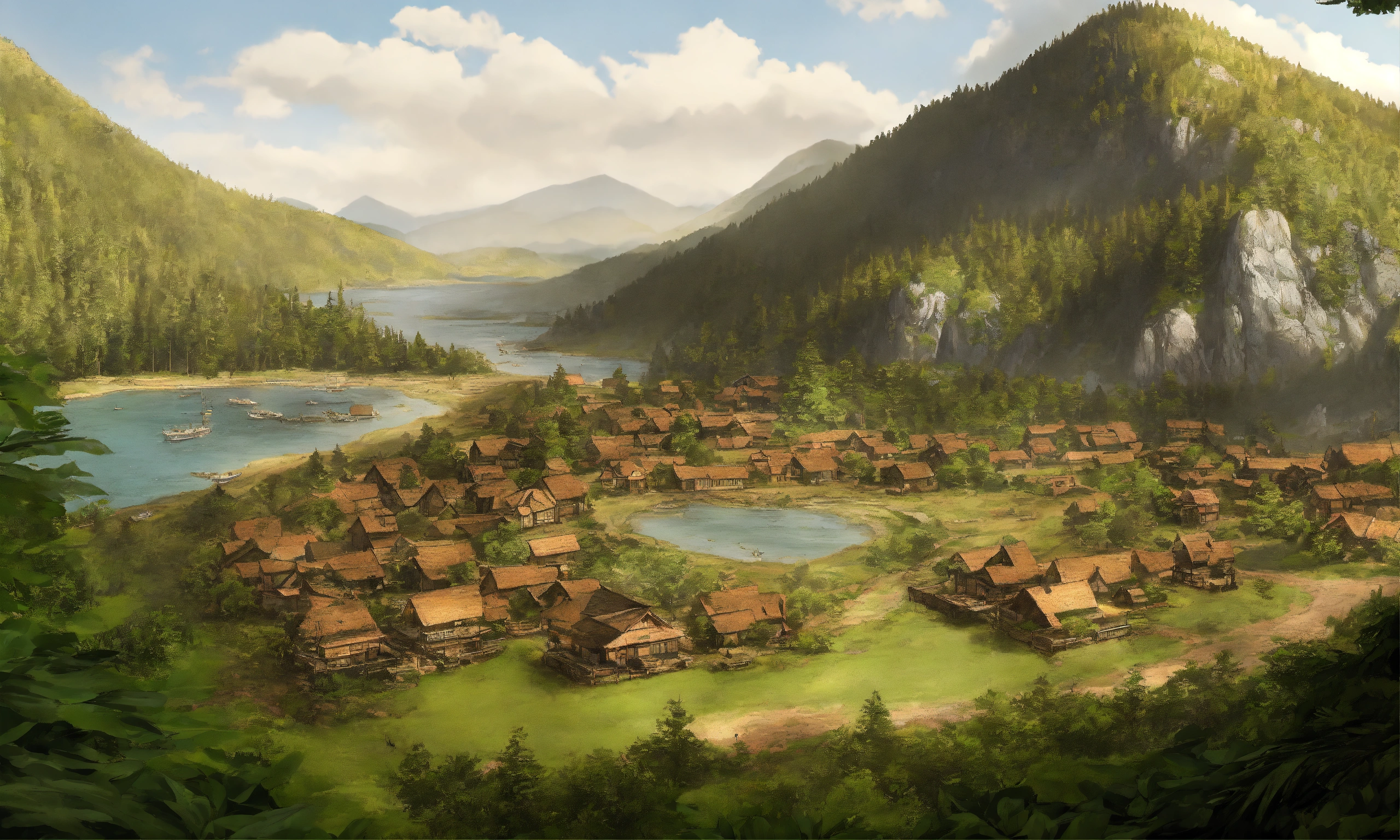 Lexica - Streetmap of coastal Colonial frontier hamlet surrounded by ...