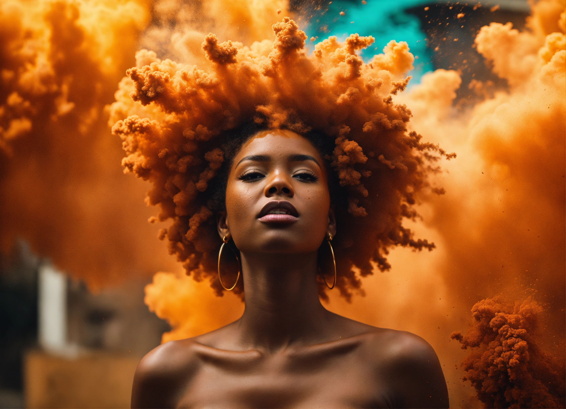 Lexica - Capture a stunning scene of colorful Afrocentric woman in ...
